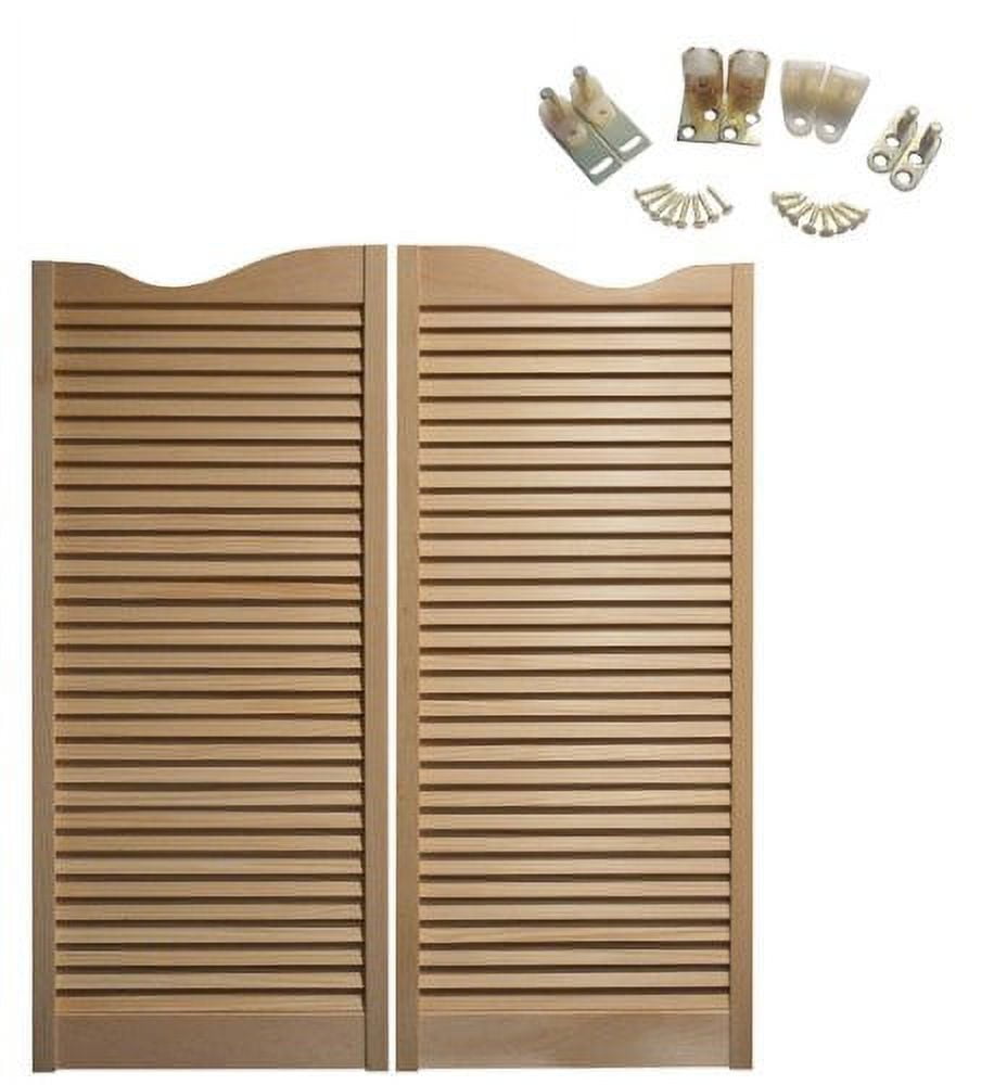 Solid Core Interior Swinging Cafe Doors Louvered Saloon Doors - Walmart.com