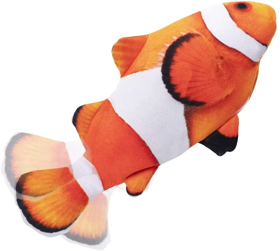 Swinging Clownfish Electric Cat Toy: 11-inch Realistic Moving Cat ...