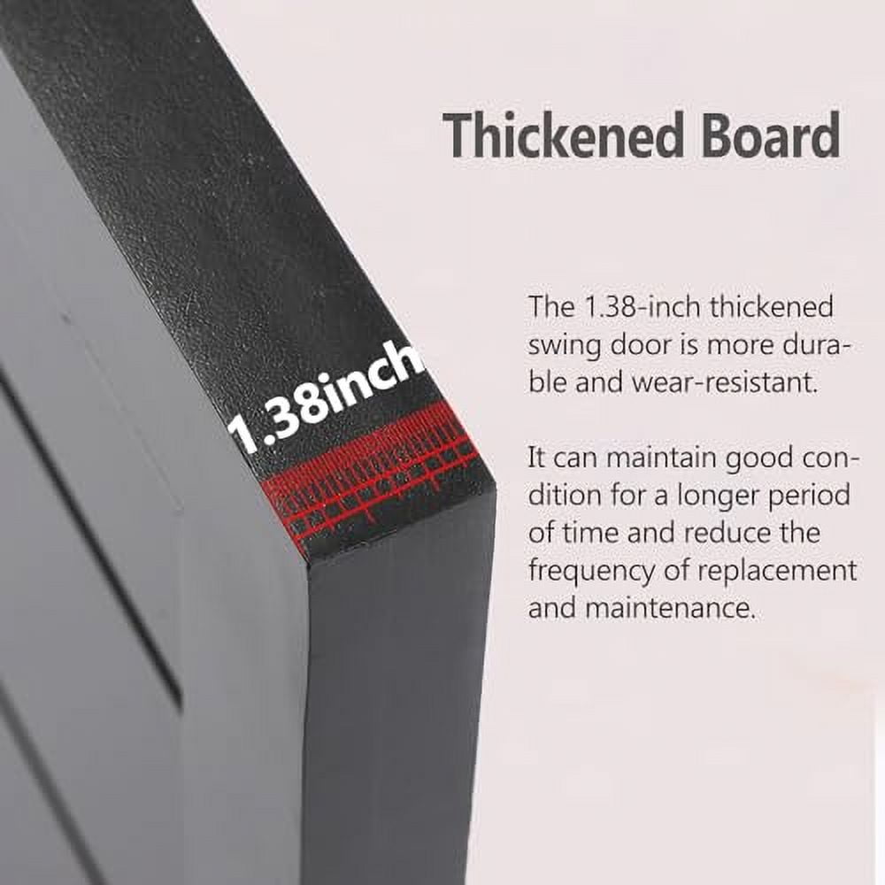 Swinging Door, Solid Wood Swinging Door with 3 Spring Hinges, Interior ...