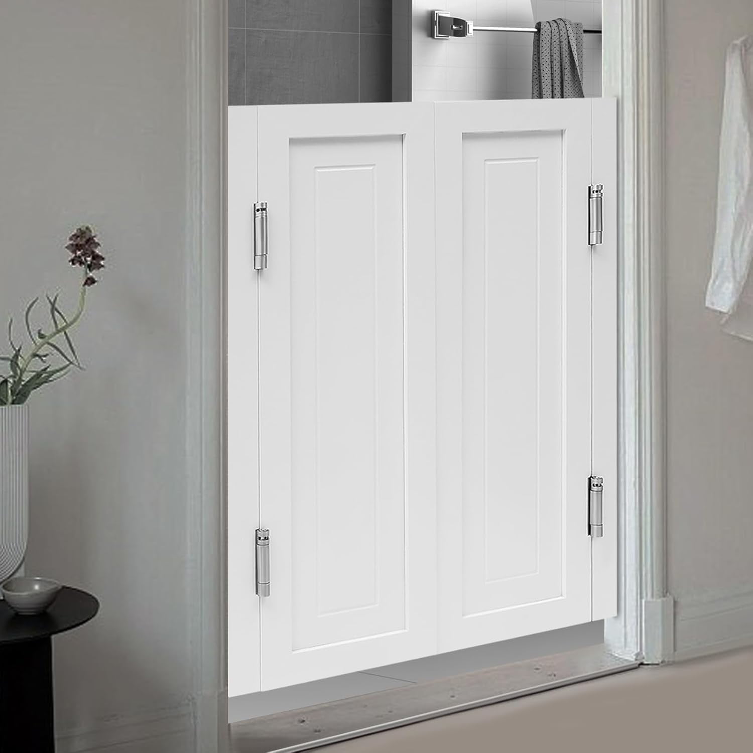 Swinging Doors Cafe Doors, Interior Solid Wood Swing Door with Metal ...