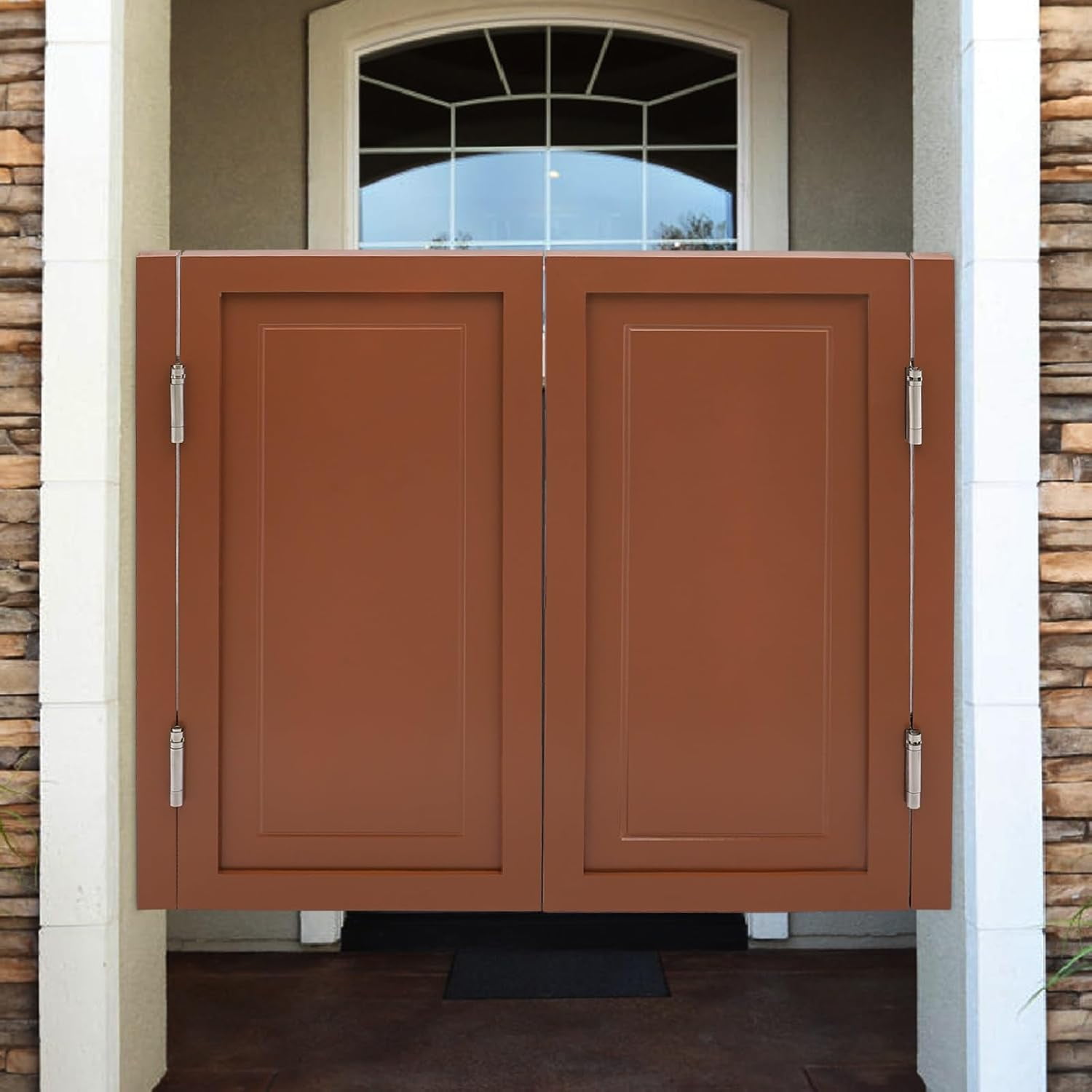 Swinging Doors Cafe Doors, Interior Solid Wood Swing Door with Metal ...