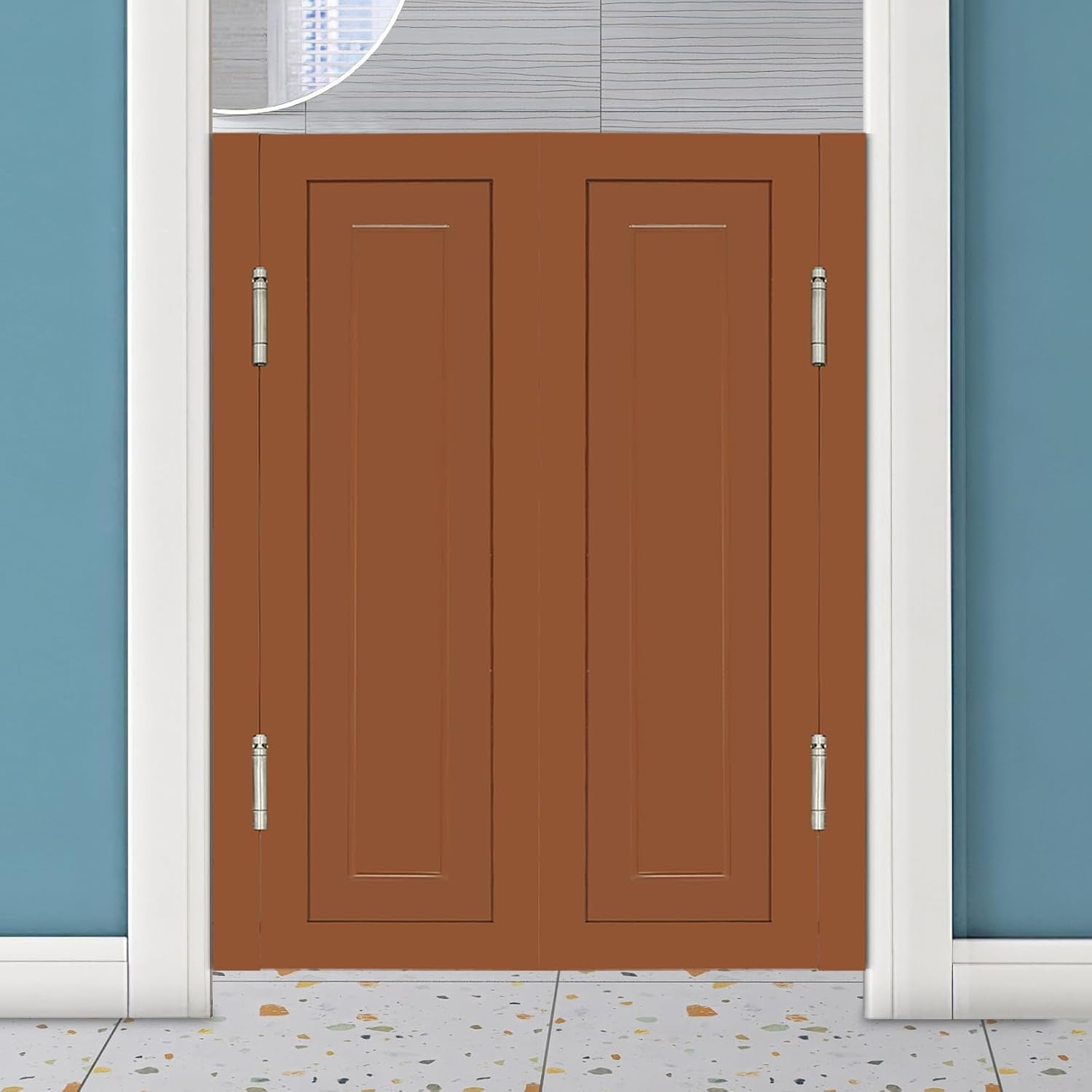 Swinging Doors Cafe Doors, Interior Solid Wood Swing Door with Metal ...