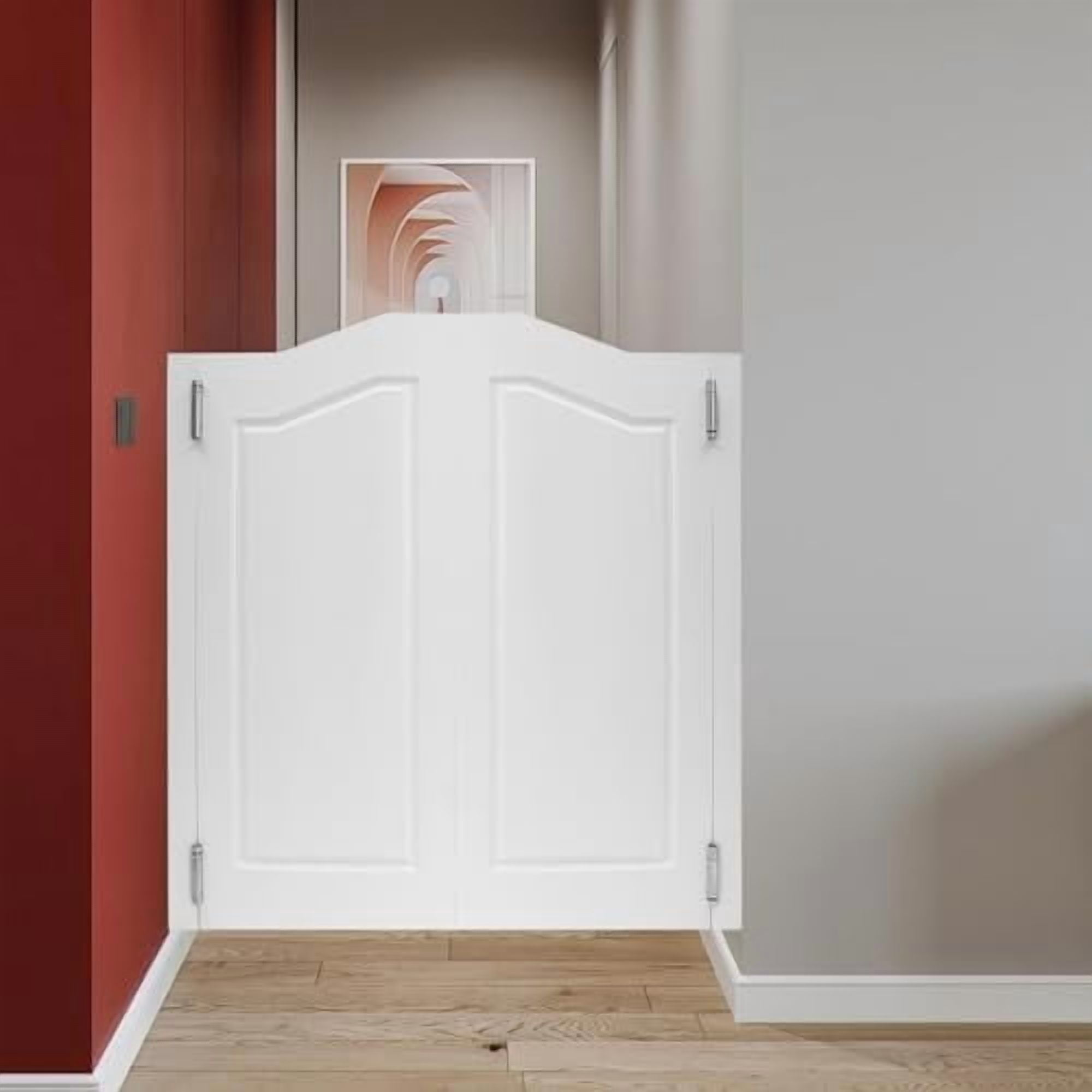 Swinging Double Half White Saloon Door - Cafe Wood Swing Modern Half ...