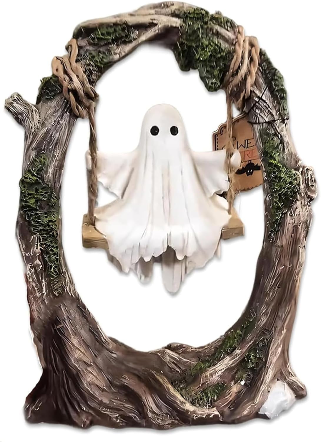 Swinging Ghost on Tree Swing - Cute Spooky Halloween Decor, Ghost ...