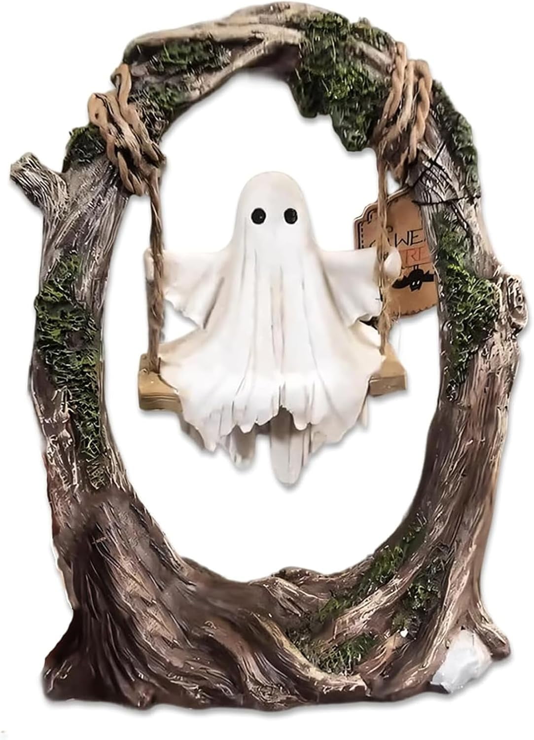 Swinging Shadows: Ghost on a Tree Swin, Halloween Swing Ghost Ornament ...