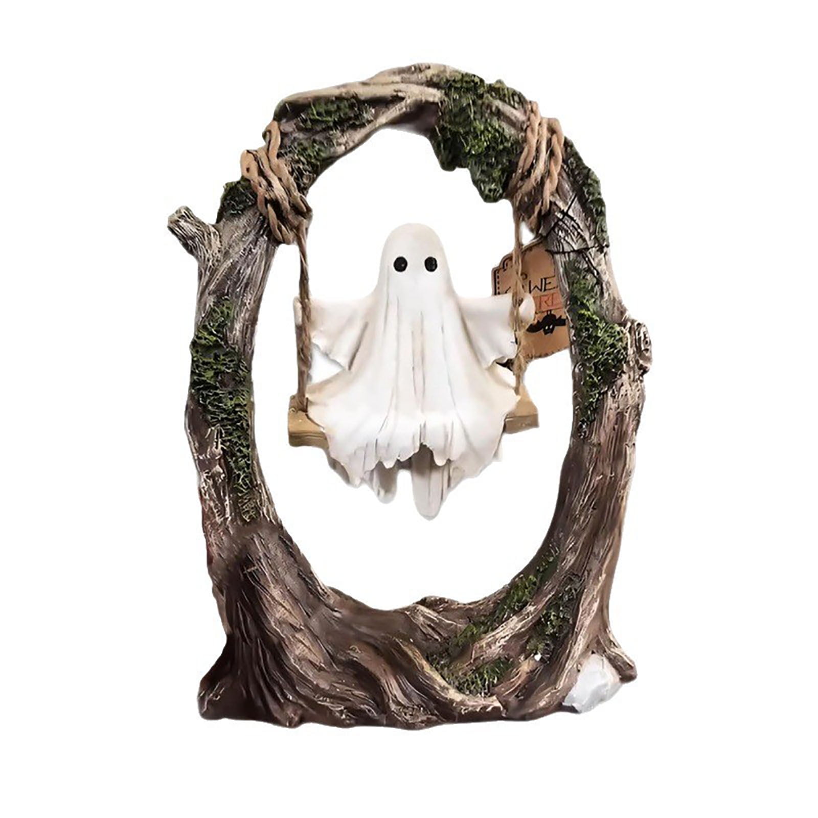 Swinging Shadows Ghost On A Tree Swing, Halloween Swing Ghost Ornament ...