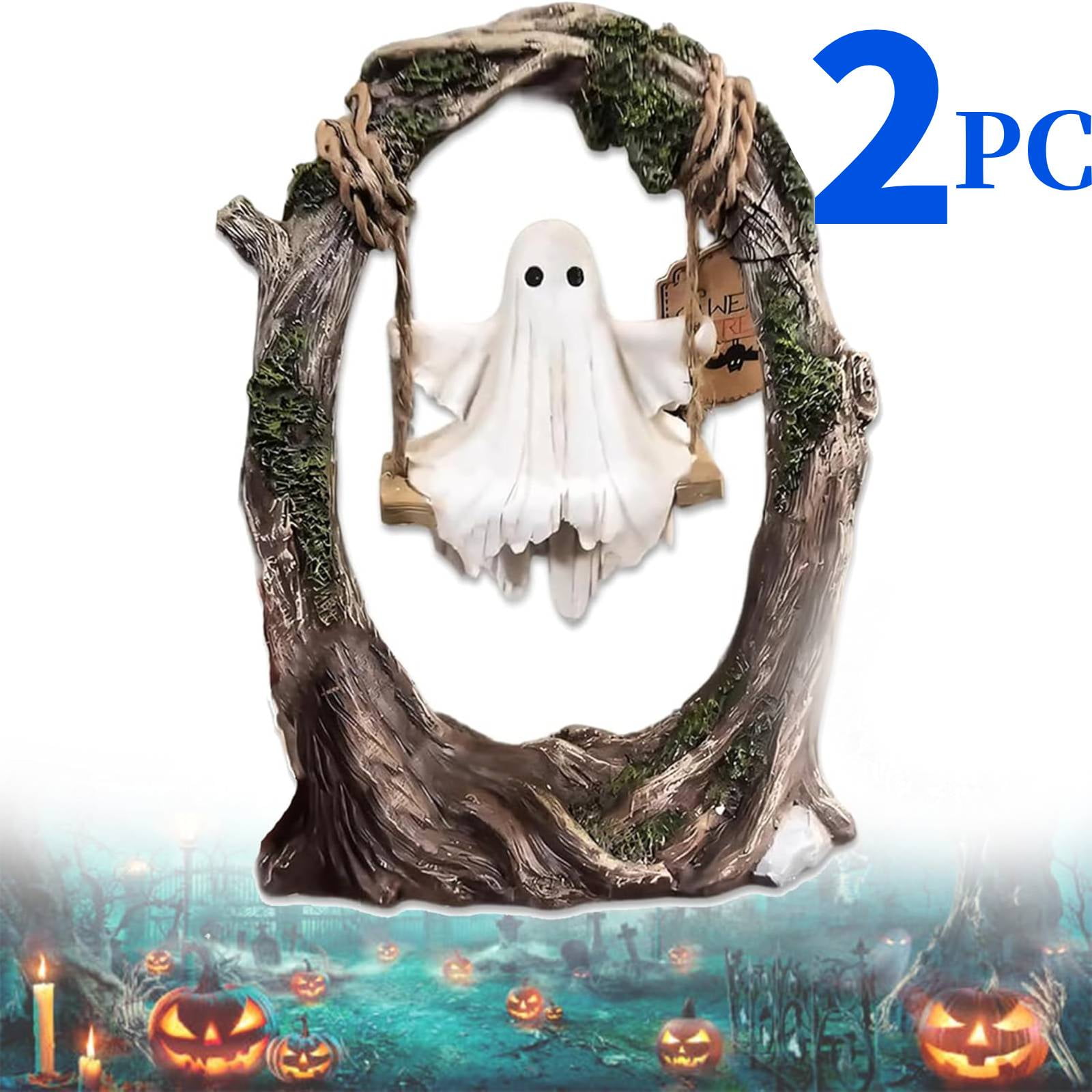 Swinging Shadows: Ghost on A Tree Swing, Hanging Resin Ghosts Indoor ...