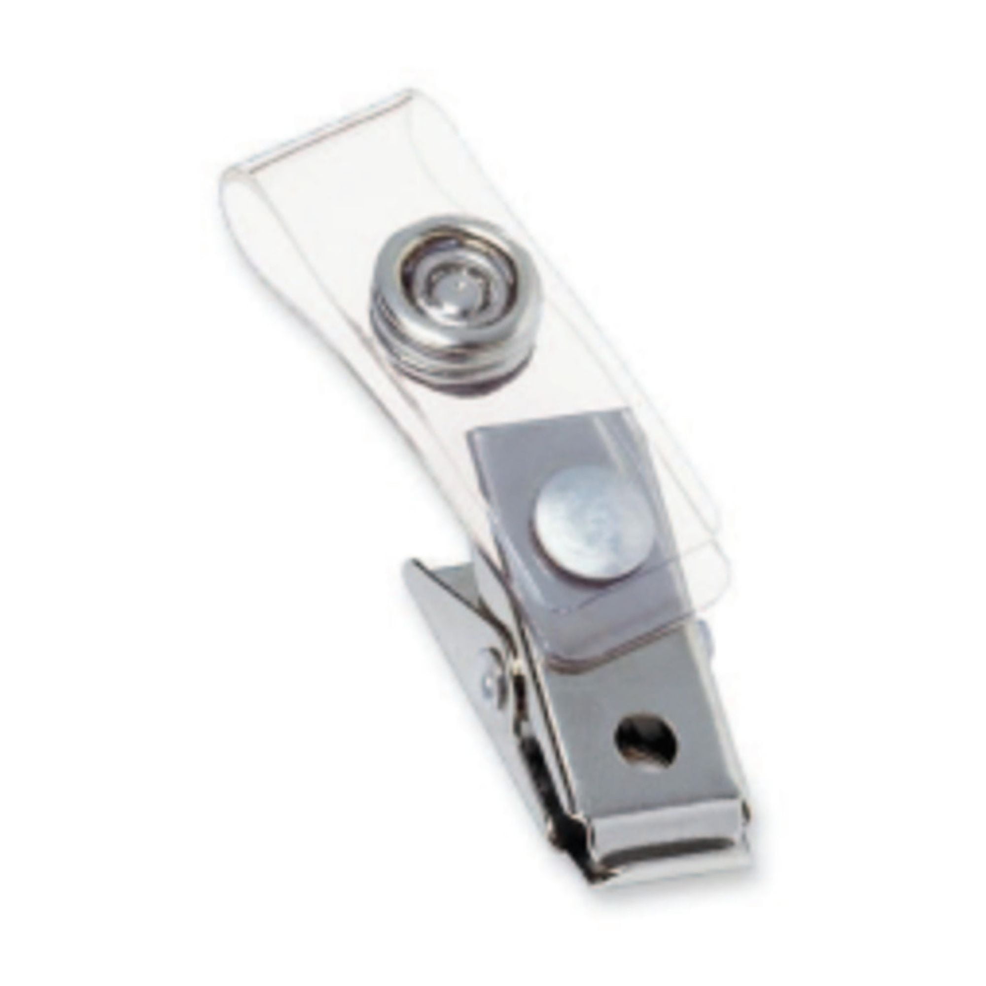 GBC Clear ID Badge Holder Clip with Metal Bulldog Clip, 100 Pack ...