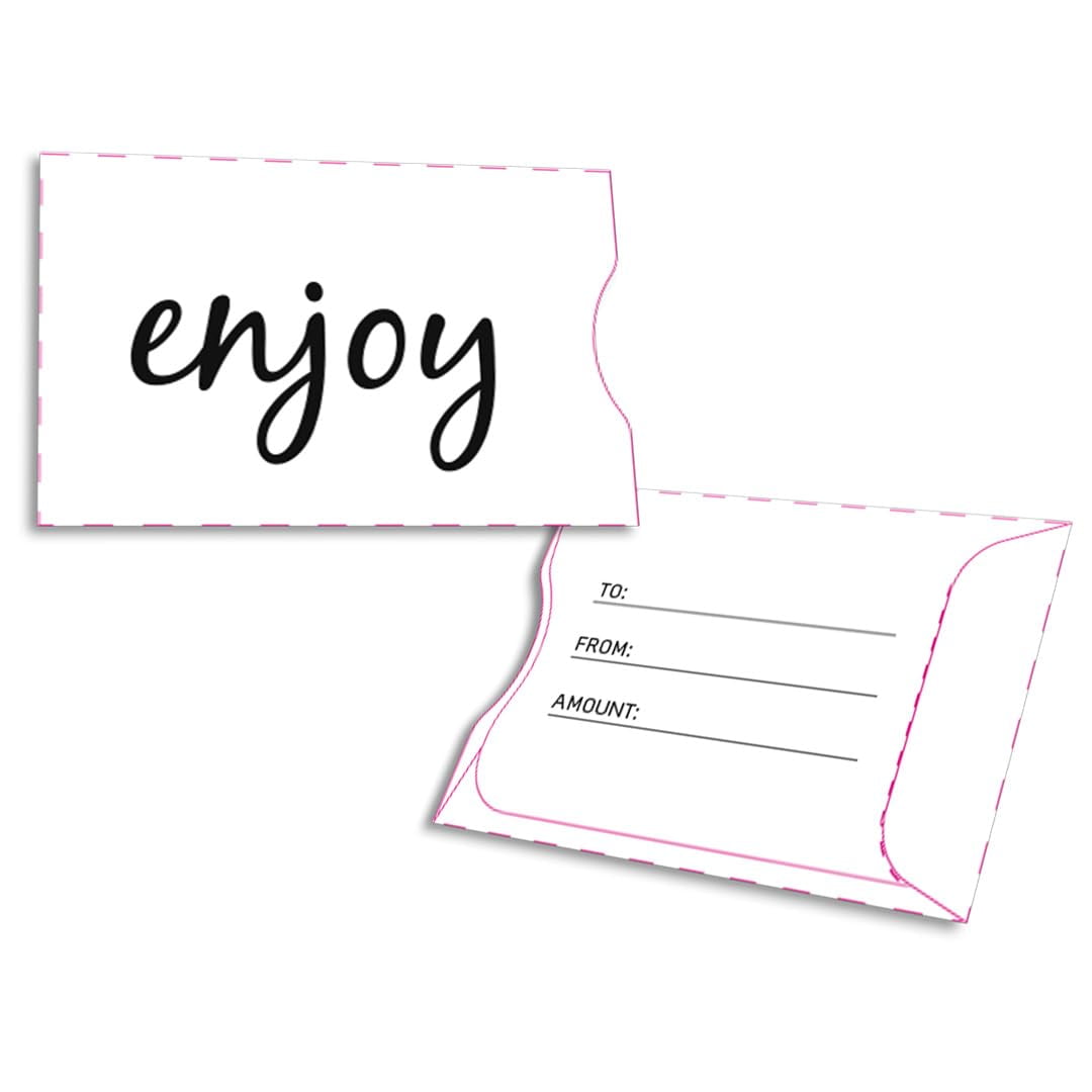 Swipe It Gift Card Holder Sleeves Paper 100 Pack Bulk for Thank You ...