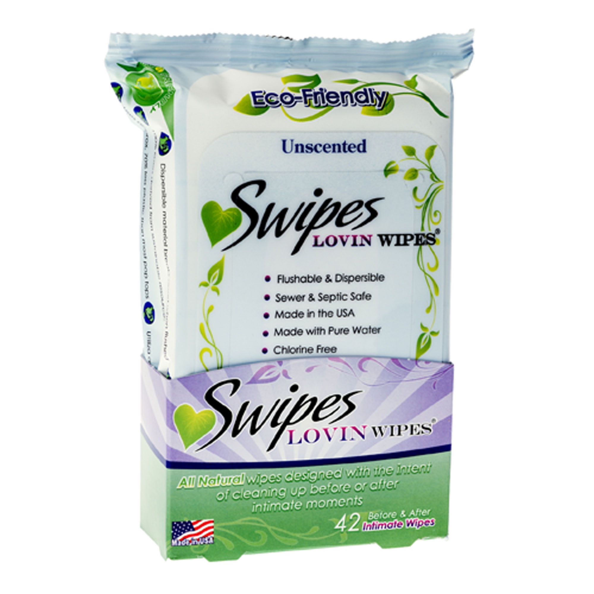 Swipes Lovin Wipes - Unscented All Natural Intimate Wipes 42 count ...