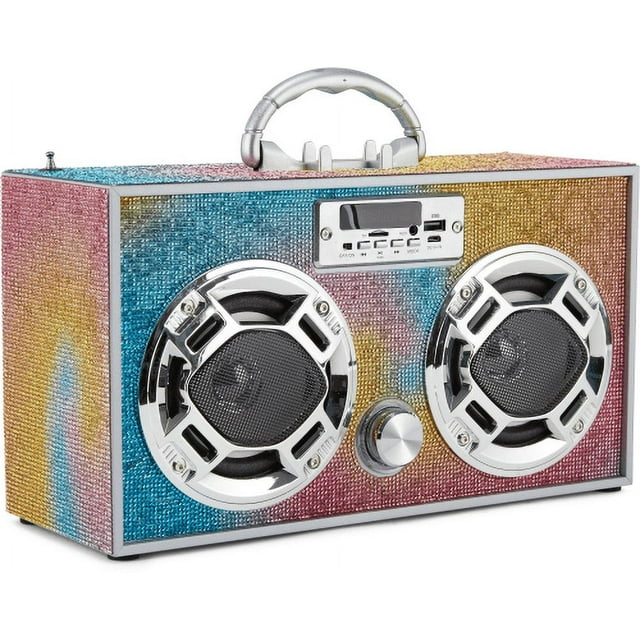 Swirl Bling Bluetooth Boombox (BB-SWIRL BLING) - Walmart.com