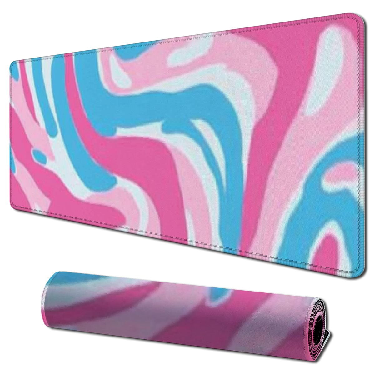 Swirl Gaming Mouse Pad Polyester Fabric Top Non-Slip Rubber Base ...