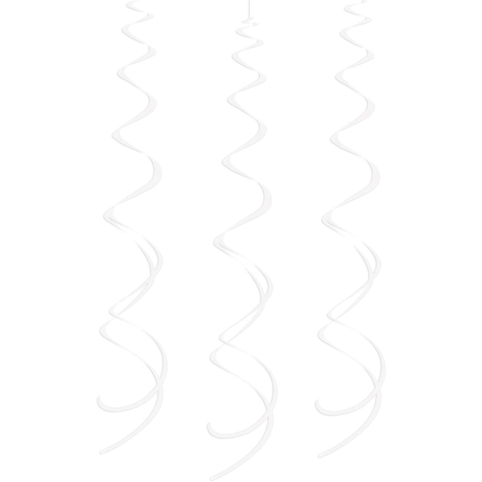 Swirl Hanging Decorations, 26 in, White, 8ct - Walmart.com