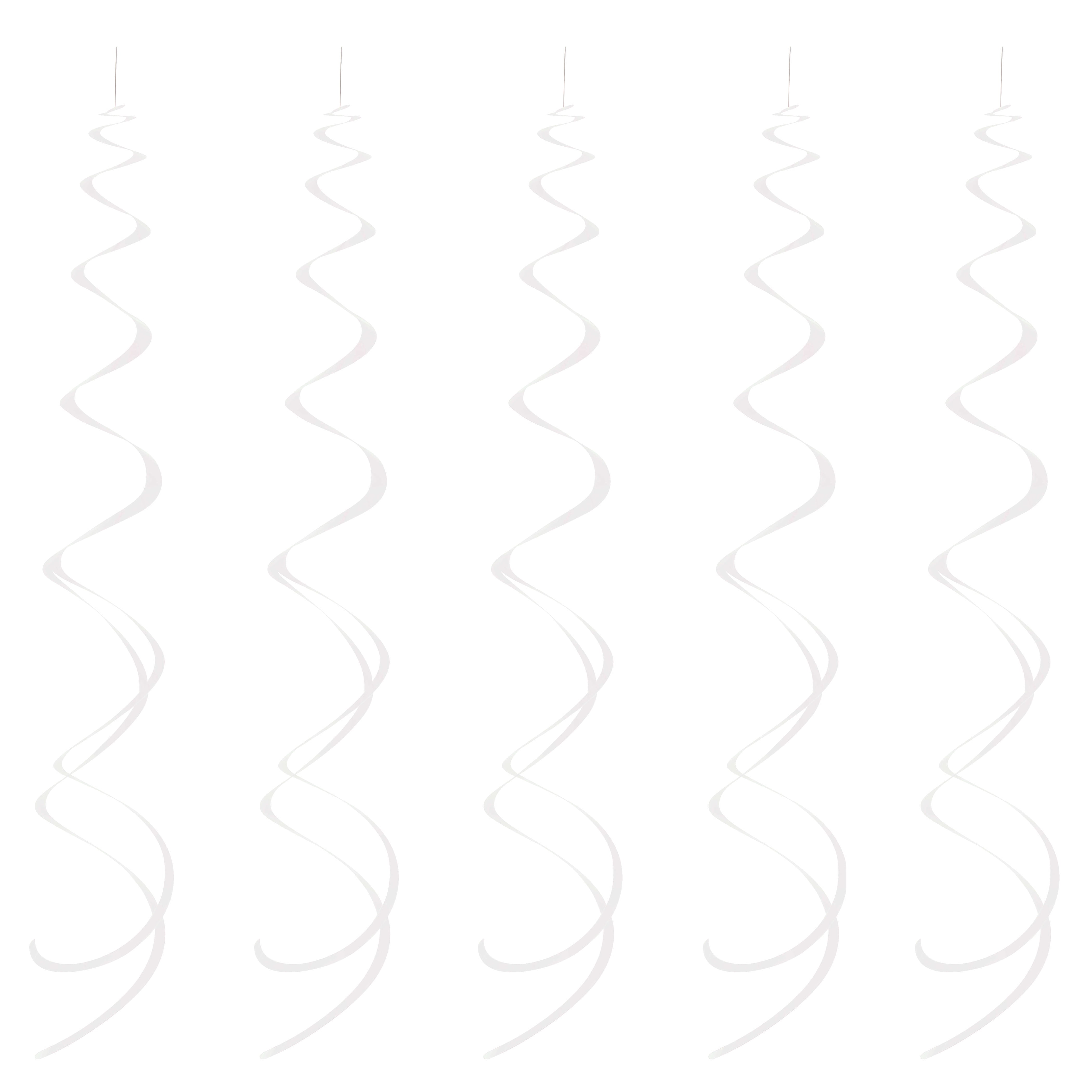 Swirl Hanging Decorations, 26 in, White, 8ct - Walmart.com