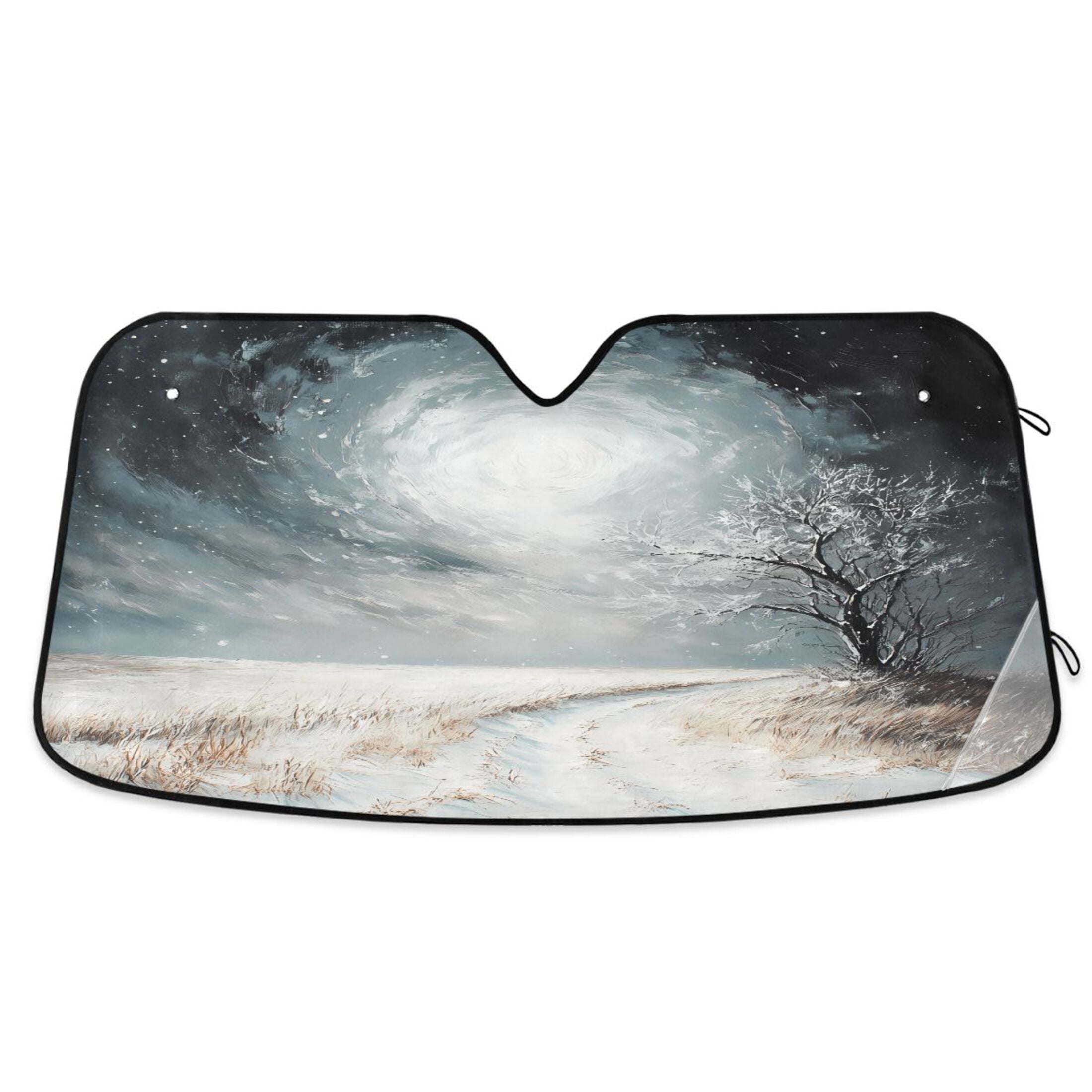 Swirl Of Snow in Sky Car Windshield Sun Shade Foldable Car Front Window ...