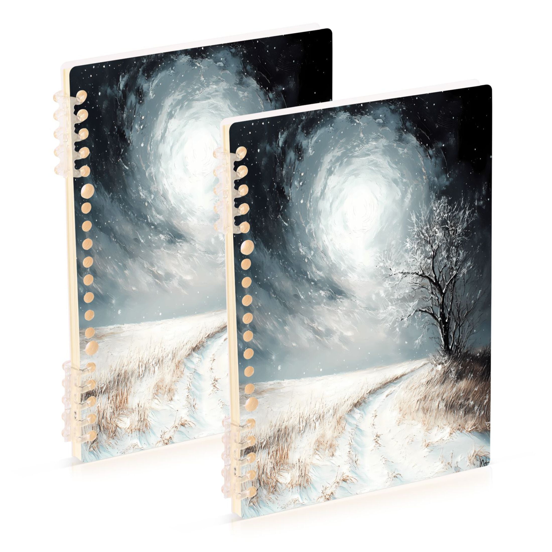 Swirl Of Snow in Sky Notebooks 2 Pcs 1-subject Journal 60 Sheets A5 ...