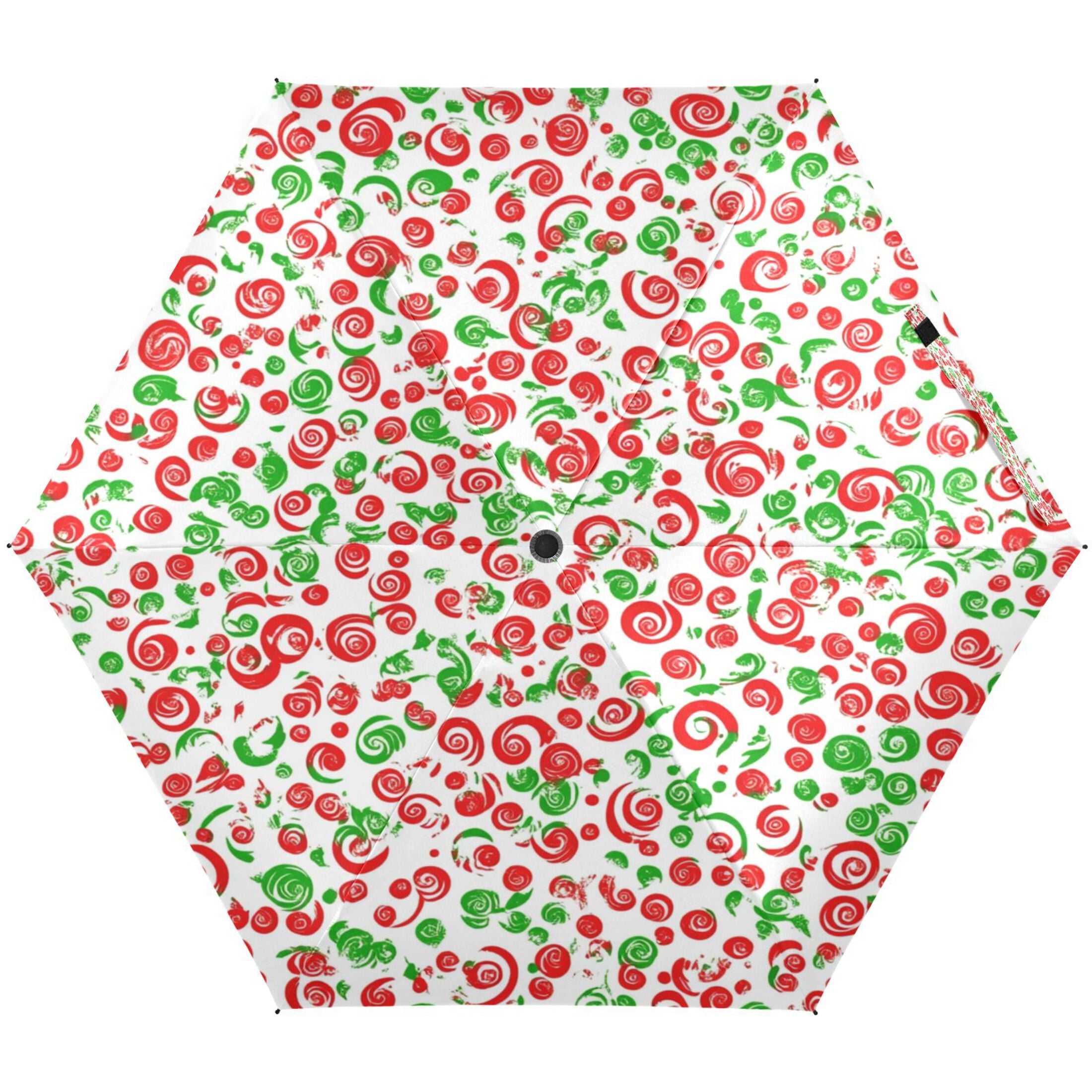 Swirl Pattern Umbrellas for Sun Auto Open Close UV50+ Waterproof 5-Fold ...