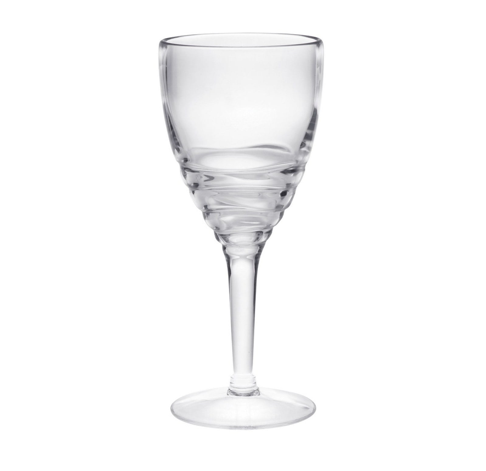 Swirl Plastic Wine Glasses Set of 4 (12oz), BPA Free Acrylic Wine Glass ...