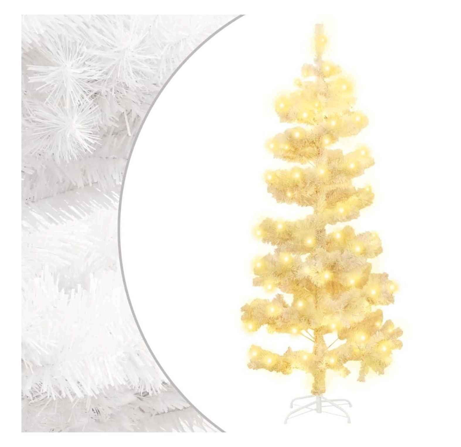 Swirl Pre-lit Christmas Tree with Stand White 5 ft PVC - Walmart.com