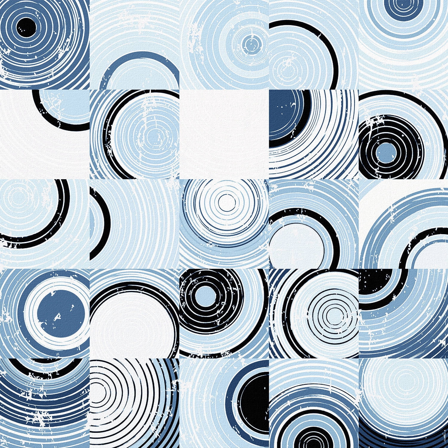 Free Shipping! Marmont Hill Swirl Puzzle Abstract Wall Art on Canvas ...