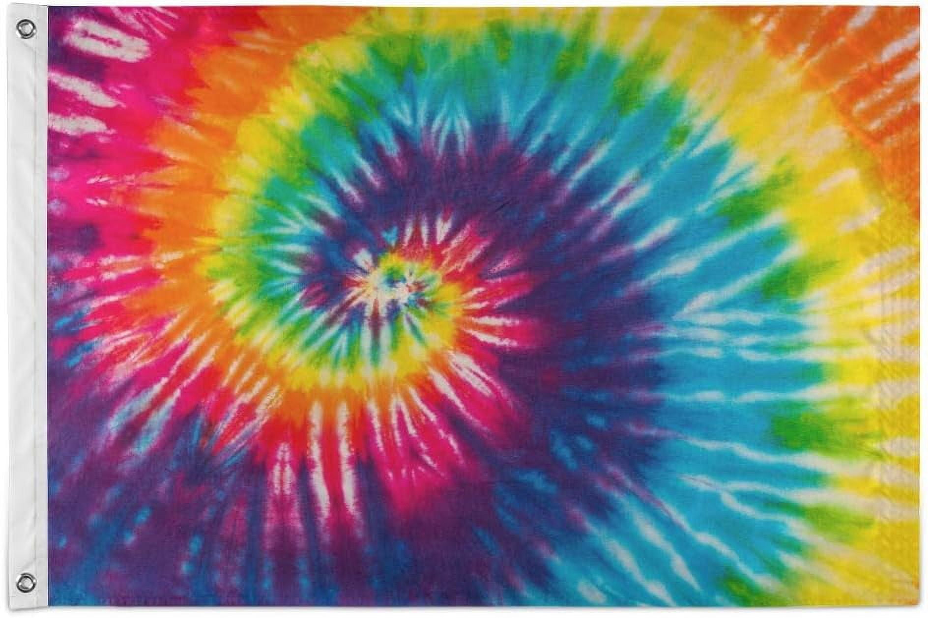 Swirl Rainbow Tie Dye Flags Flying Outdoor Flag Premium Banner for Home ...