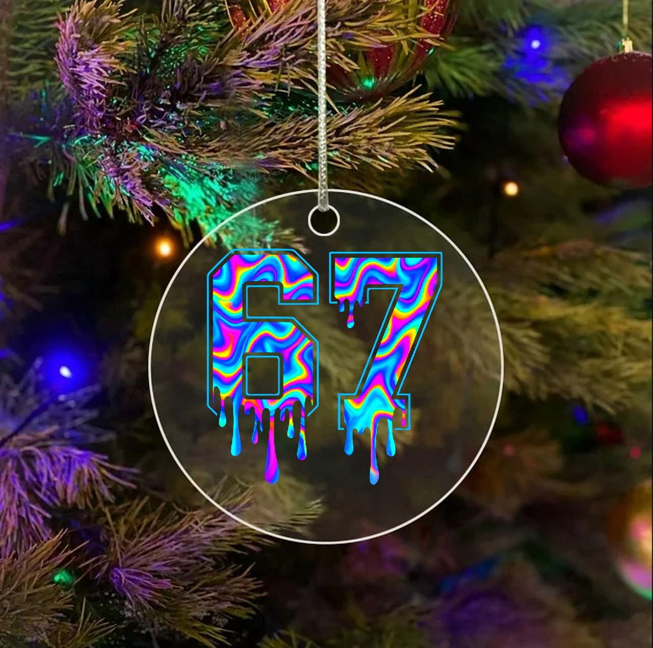 Swirl Six Seven Drip 6 7 Gen Alpha Slang Ornament, Home Decoration ...