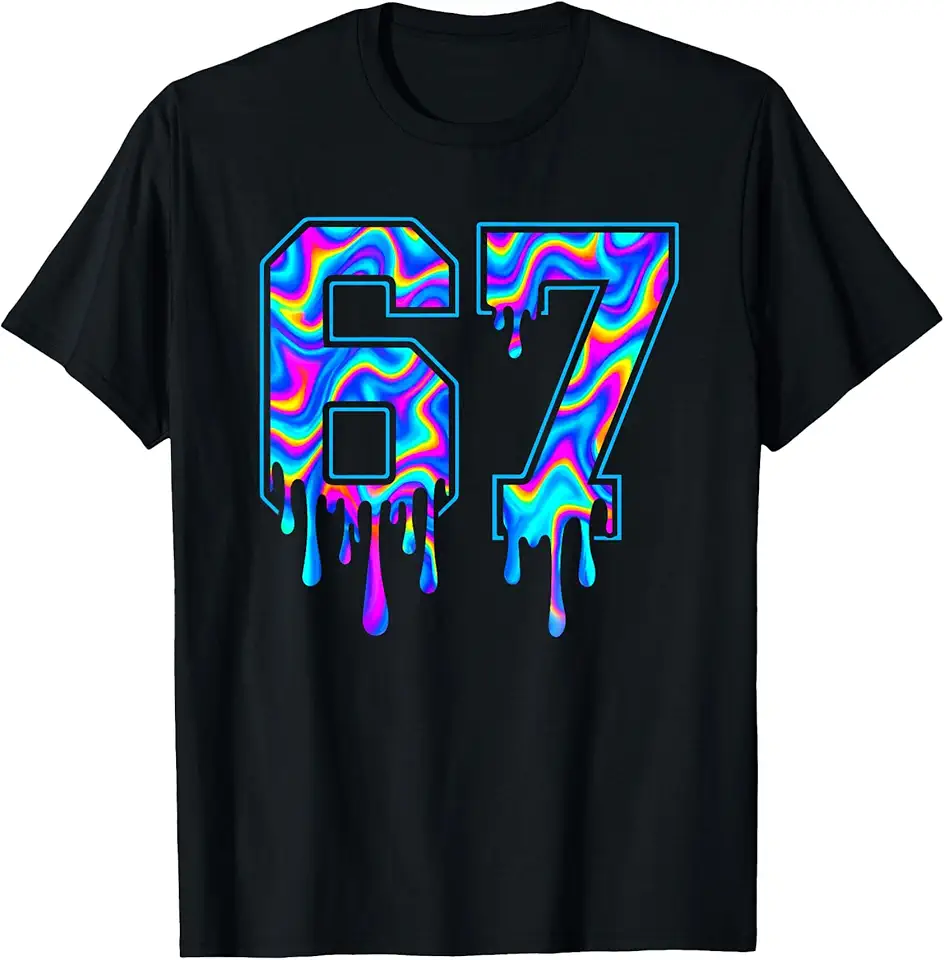 Swirl Six Seven Drip 6 7 Meme Gen Alpha Slang T-Shirt - Walmart.com