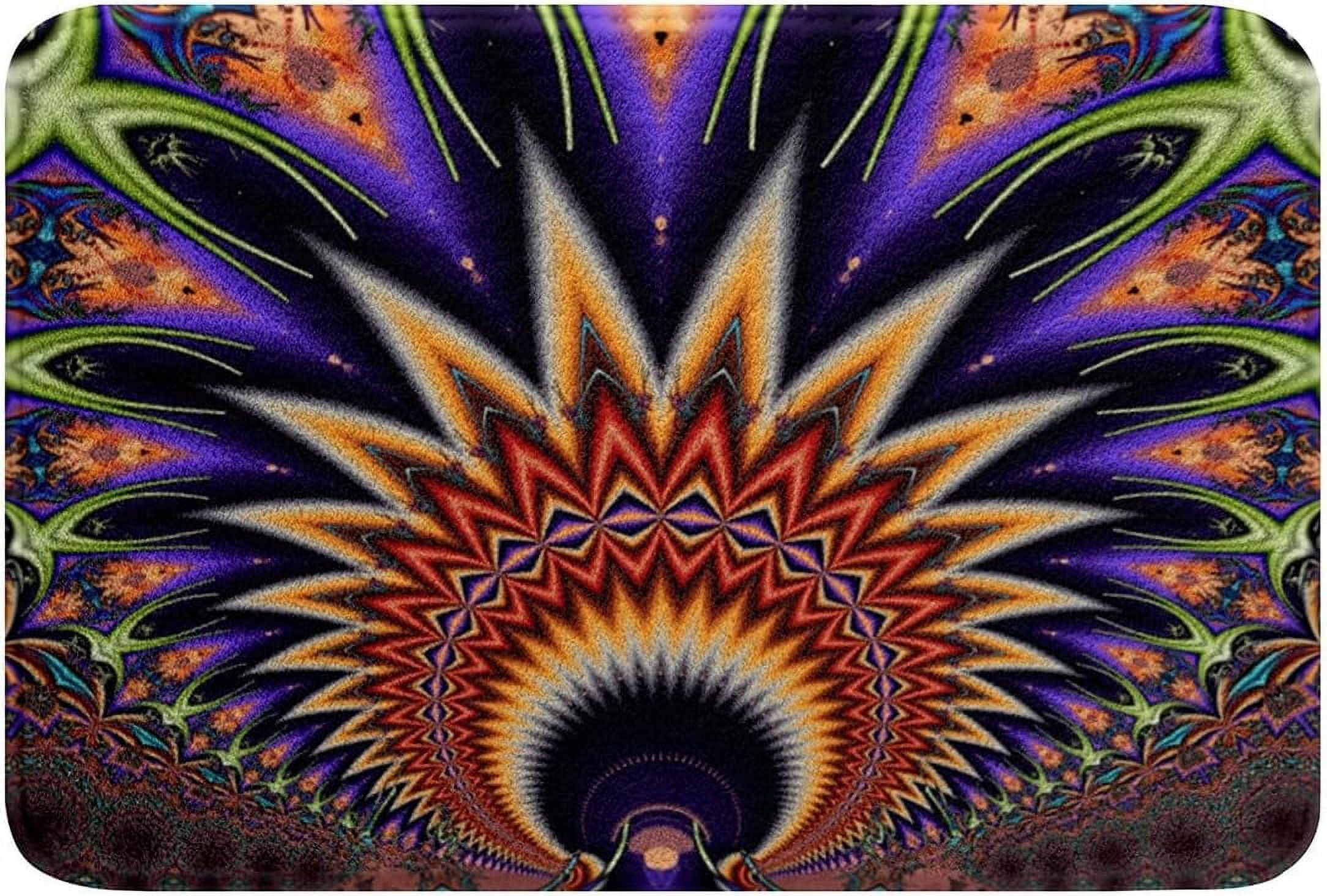 Swirl Spiral Area Rug Exotic Artsy Trippy Bath Rugs for Women Man ...