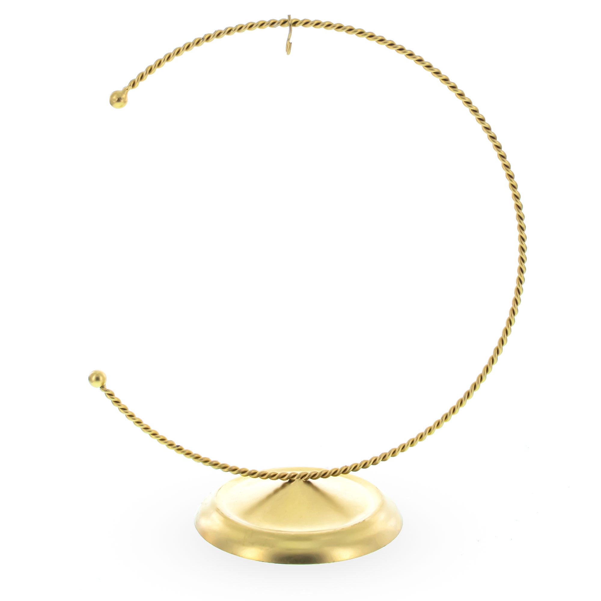 Crescent Moon Twisted Gold Metal Ornament Display Stand 9 Inches ...
