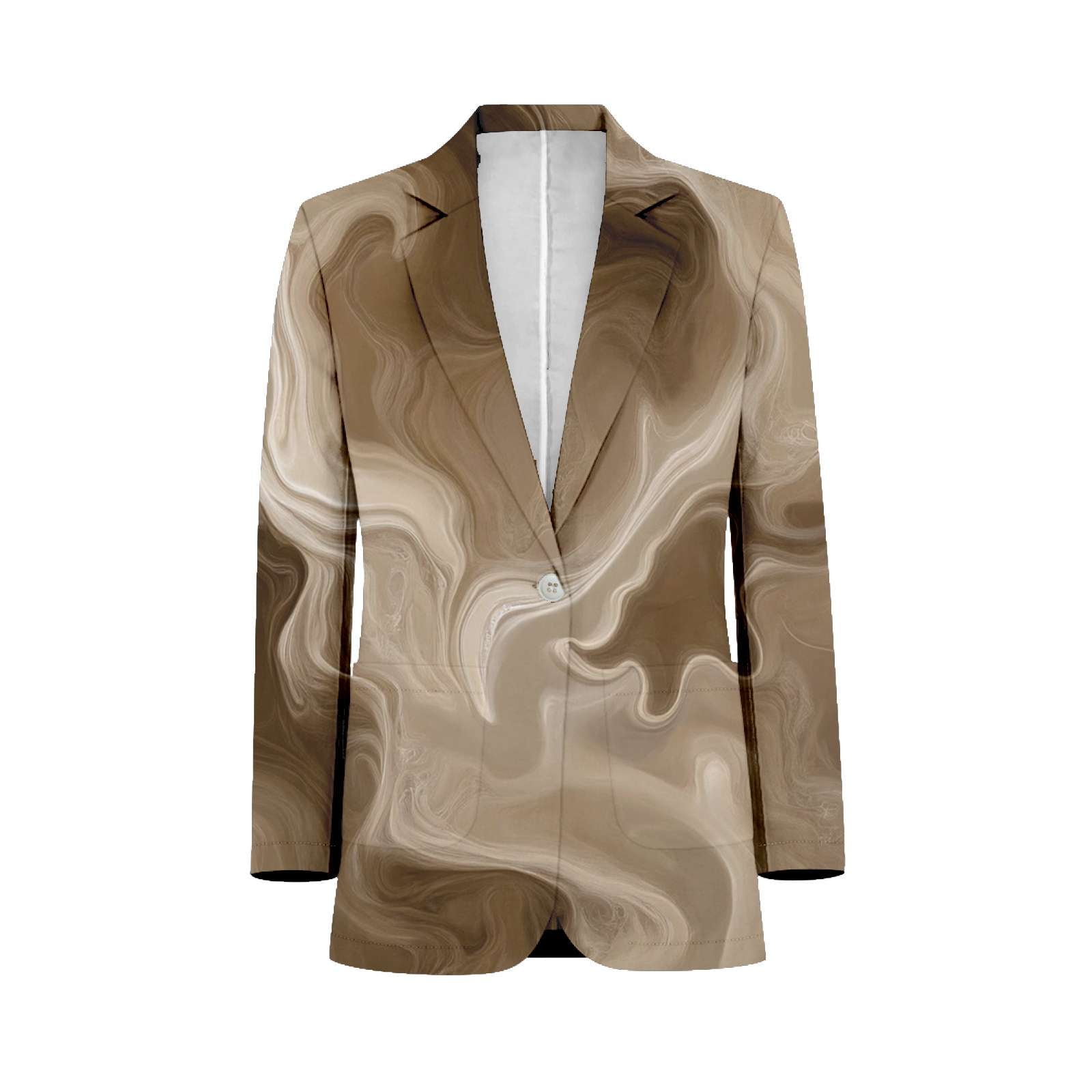 Swirling Brown Marble Texture Mens Suits Shawl Collar Slim Fit Suit ...