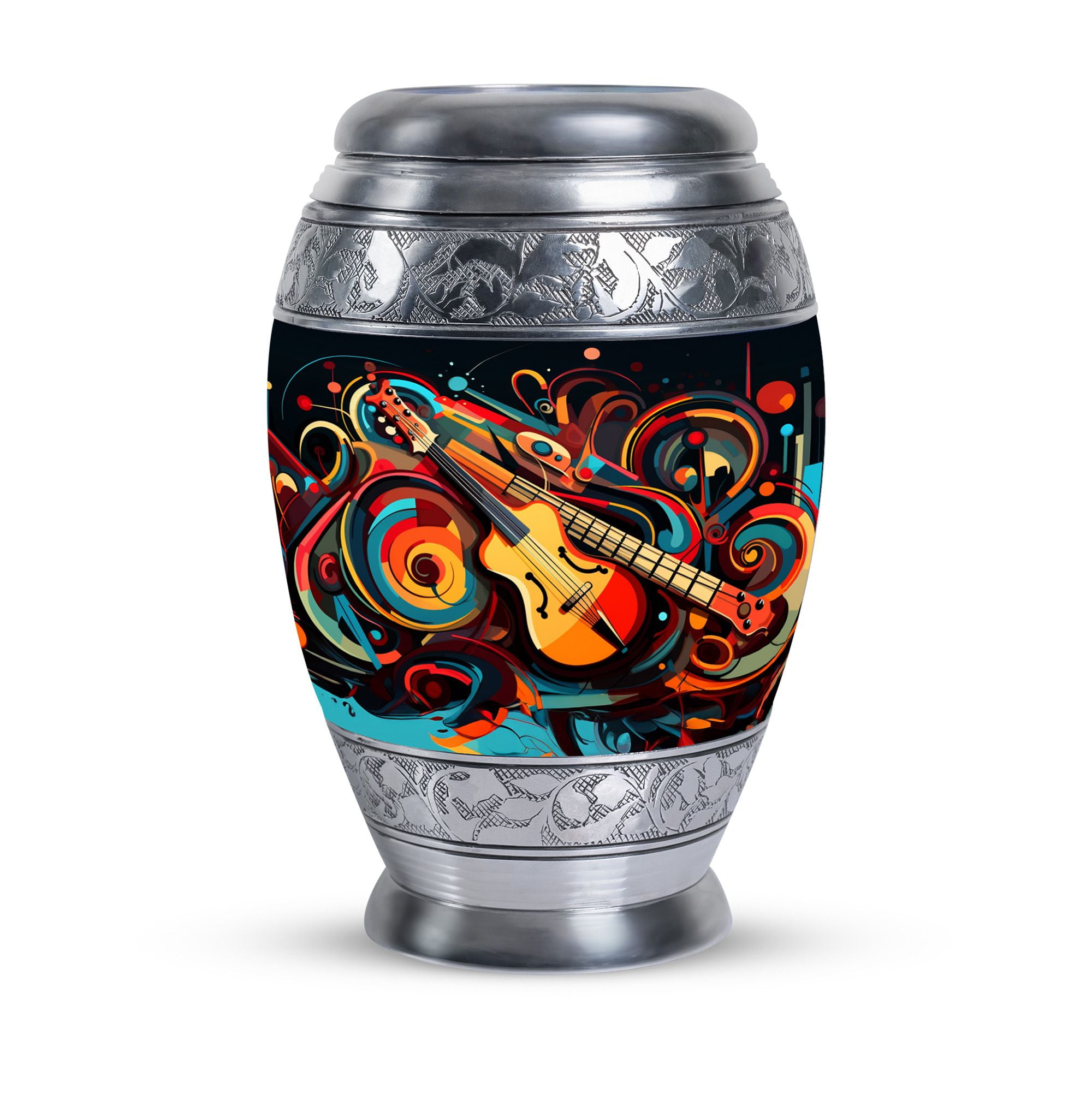 Swirling Guitar Abstract Cremation Memorial - Cremation Urns For Burial ...
