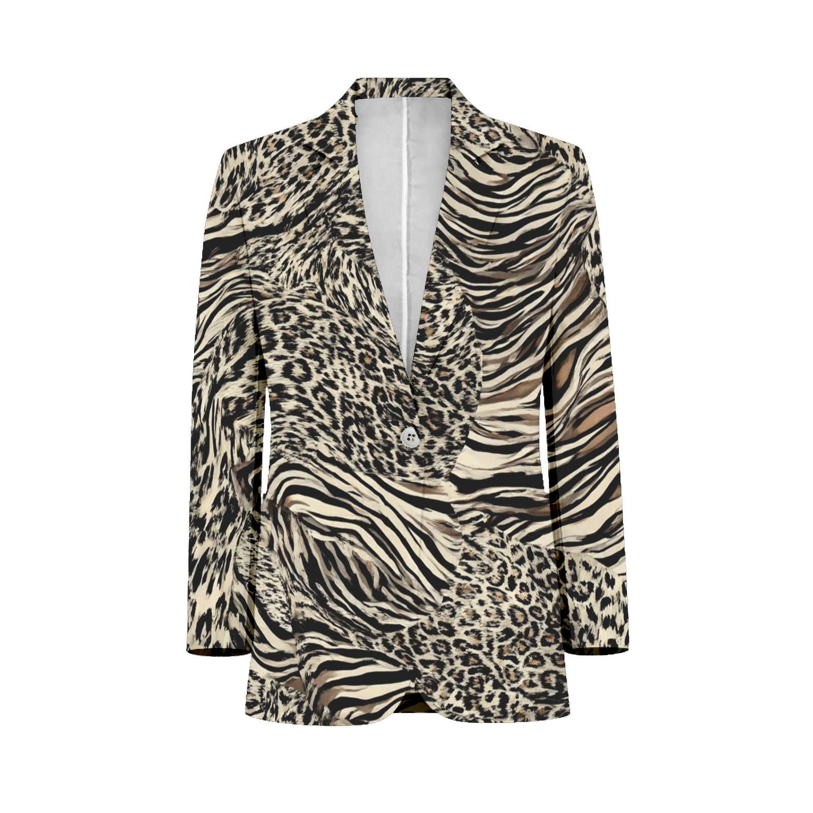 Swirling Zebra Leopard Animal Print Mens Suits Shawl Collar Slim Fit ...