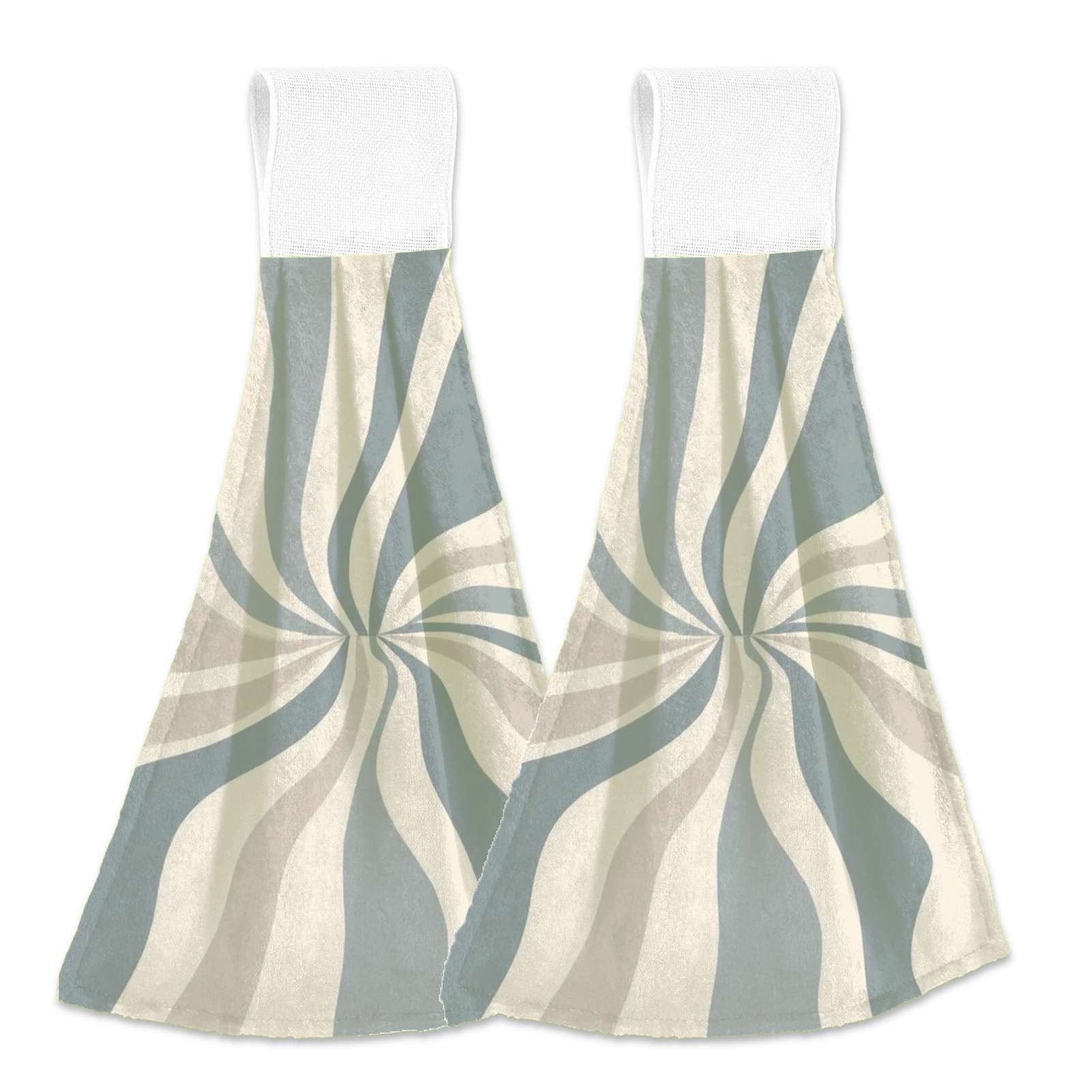 Swirling pastel abstract design lines Hanging Kitchen Hand Towels Sets ...