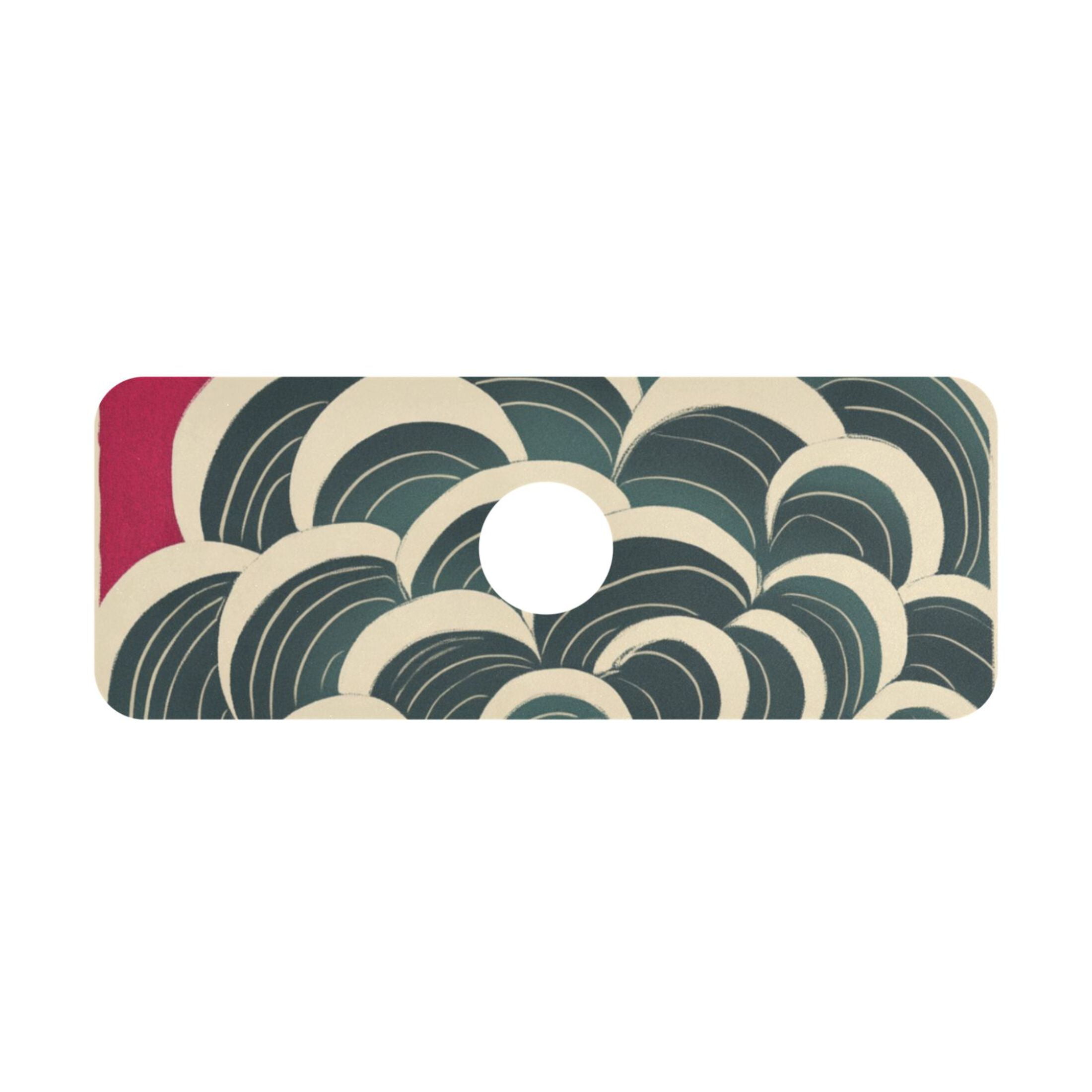 Swirls Japanese Woodblock Print Style Kitchen Sink Splash Guard ...