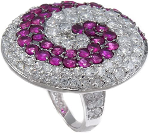 Swirly Swarovski Ladies Cocktail Ring RL225 (5) - Walmart.com