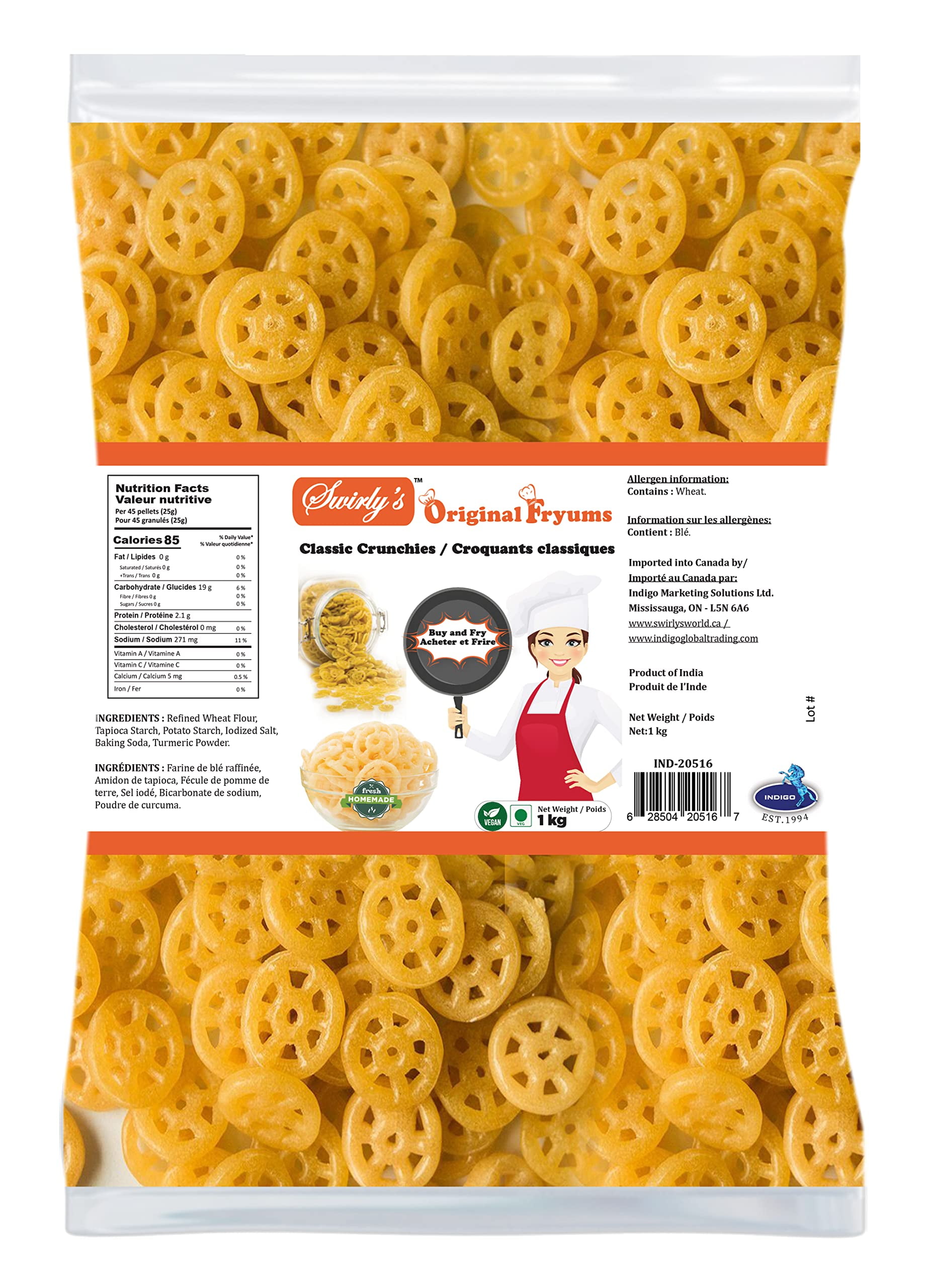 Swirly's Original Fryums - Classic HYZ01 Crunchies - Vegan - Ready to ...