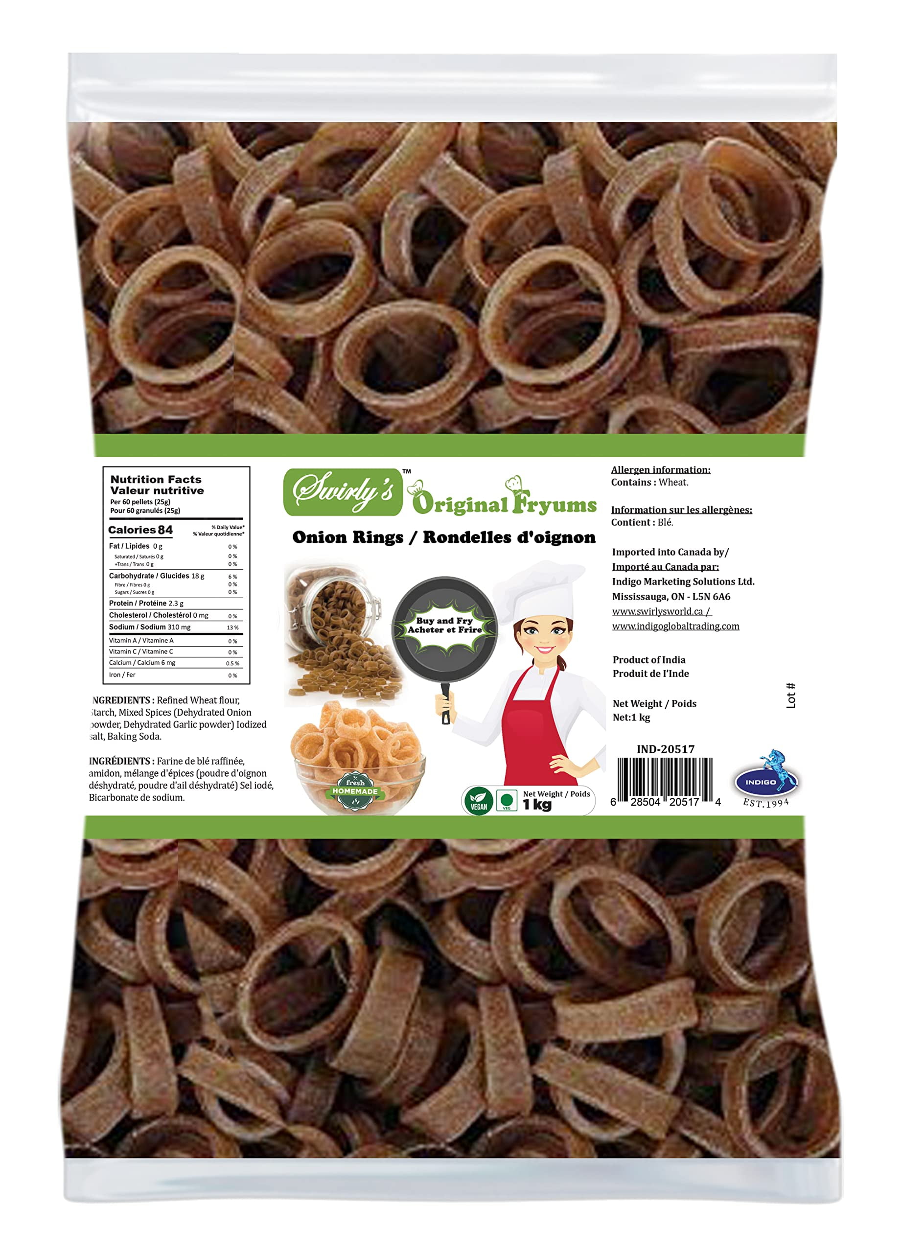 Swirly's Original Fryums - Classic Onion Rings H2FSDCrunchies - Vegan ...