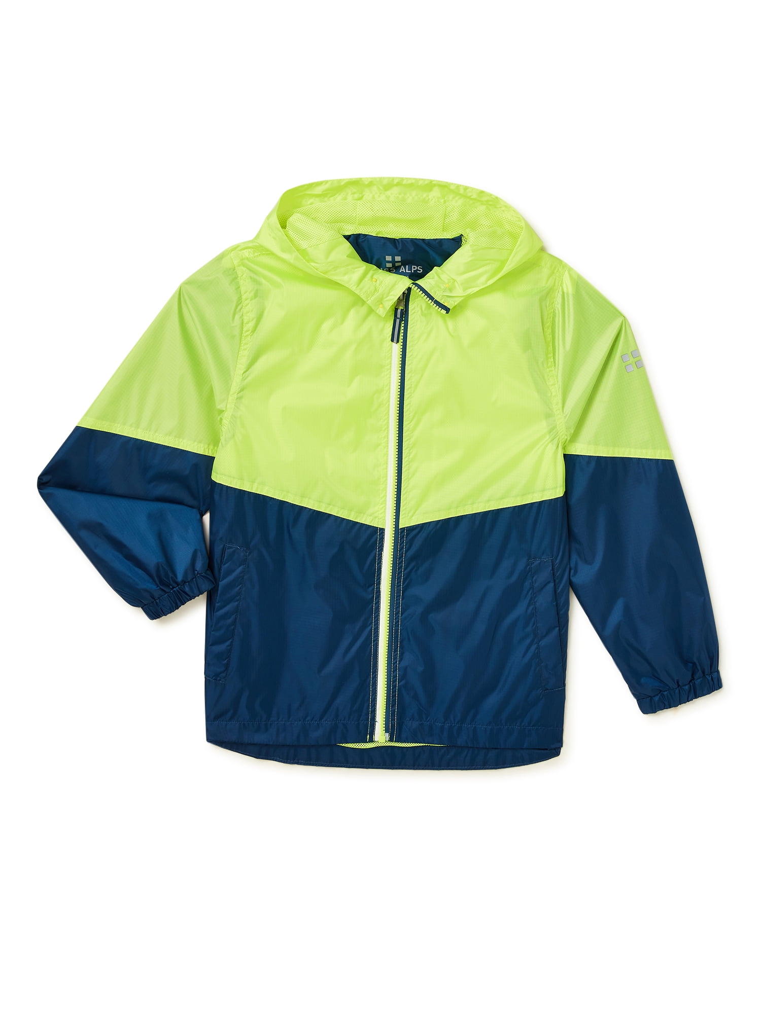 Swiss Alps Boys Colorblock Hooded Raincoat Jacket, Sizes 4-16 - Walmart.com