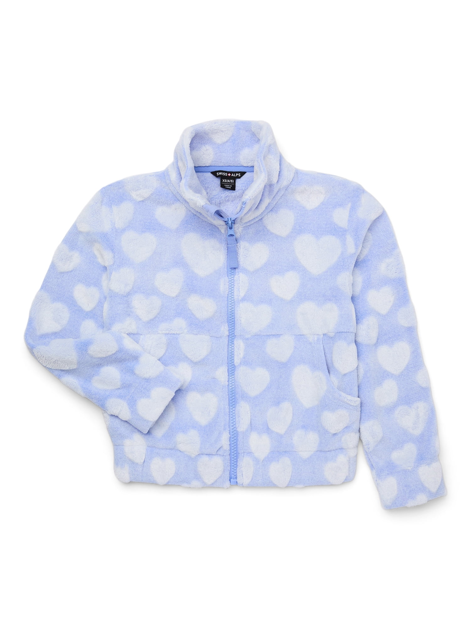 Swiss Alps Girls Embossed Plush Jacket, Sizes 4-18 - Walmart.com