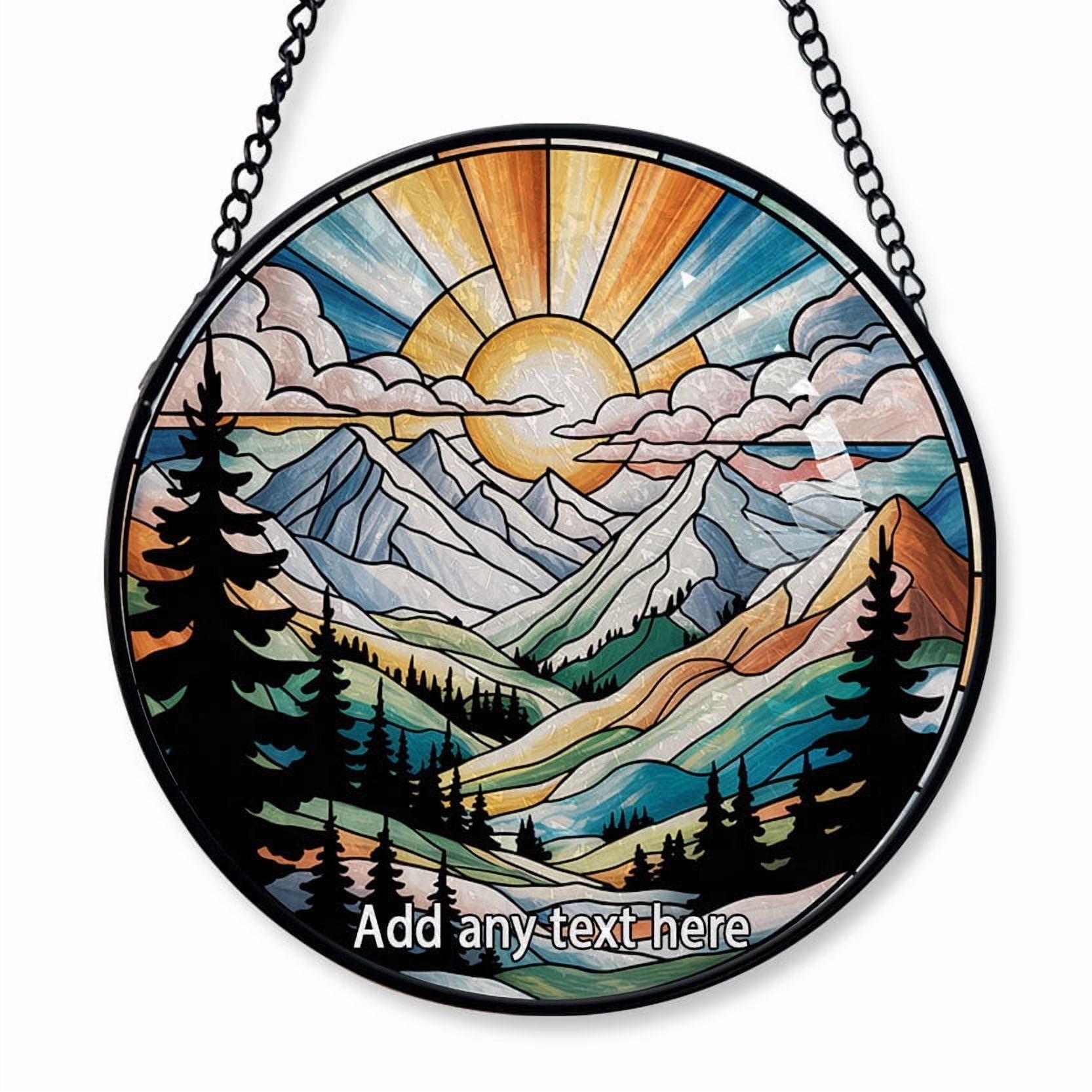 Swiss Alps Stained Glass Suncatcher Window Hanging – Unique ...