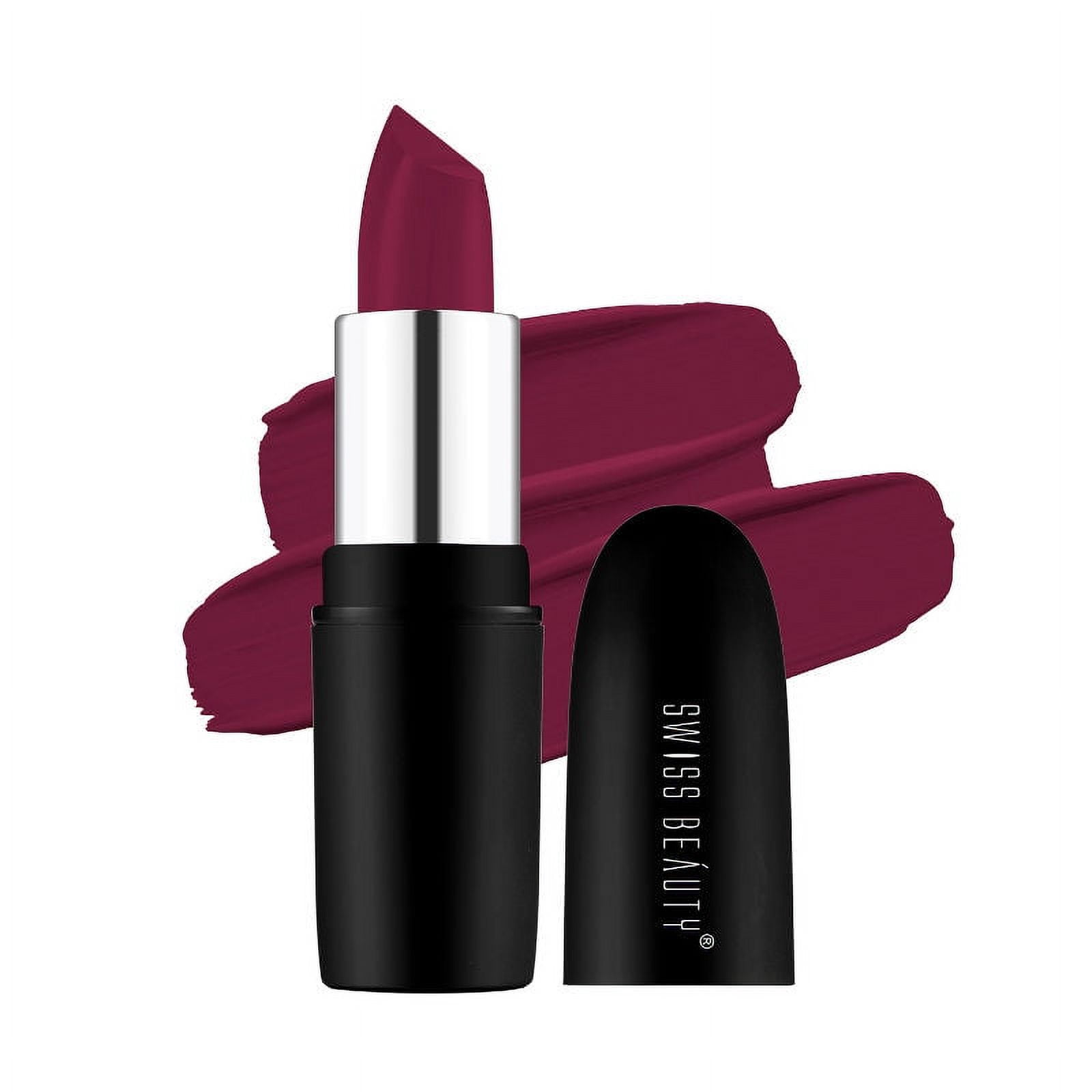 Swiss Beauty Pure Matte Lipstick - 224 Red Wine - Walmart.com