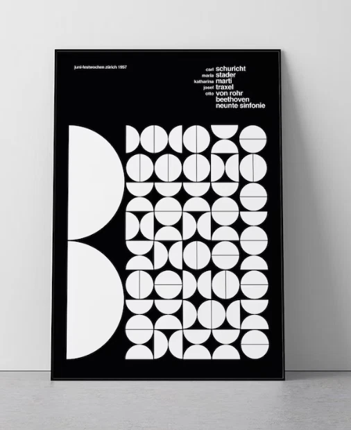 Swiss Beethoven, Swiss Style Movement, Theater Poster, June Festwochen ...