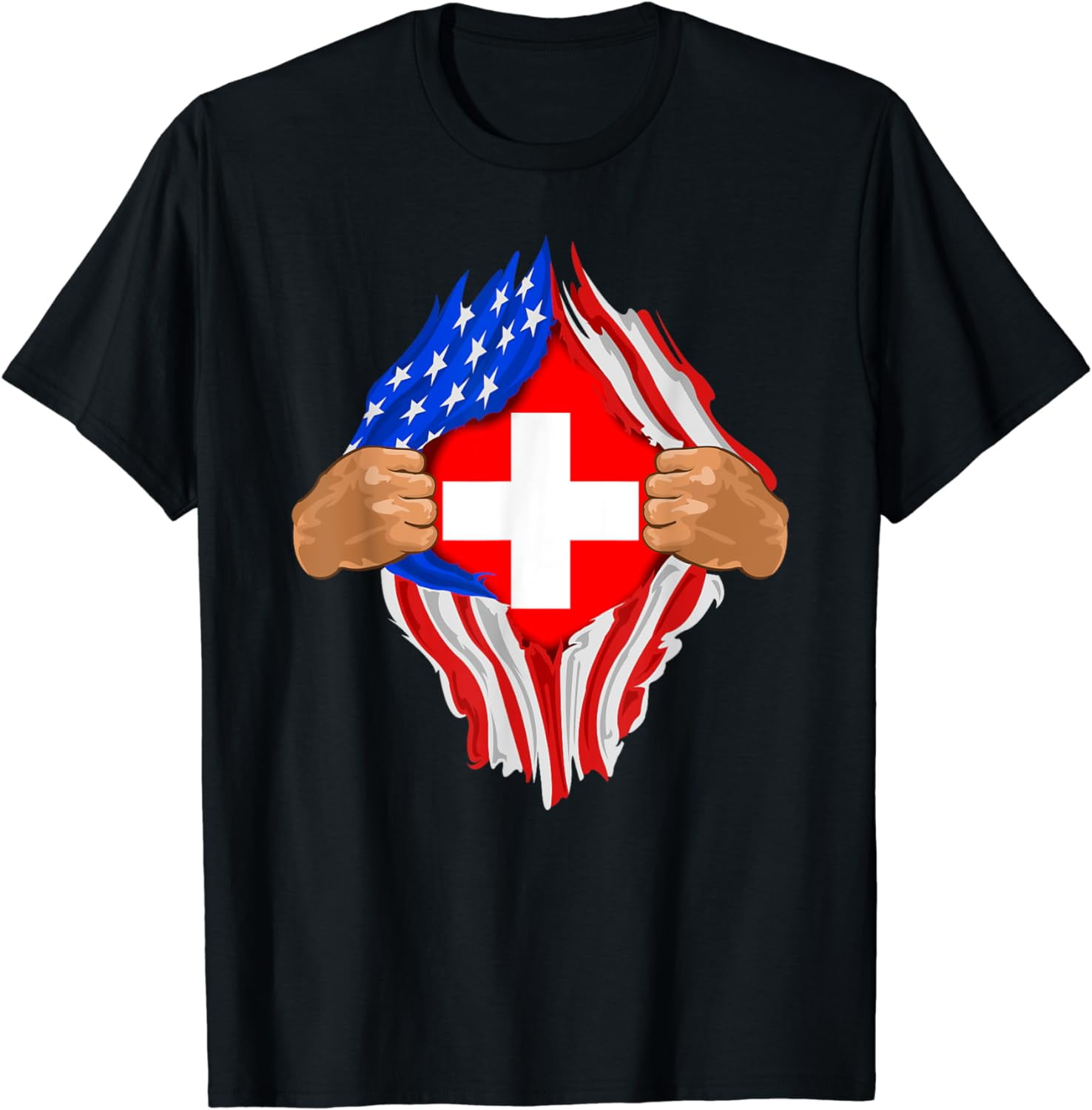 Swiss Blood Inside Me T-Shirt | Switzerland Flag Gift - Walmart.com
