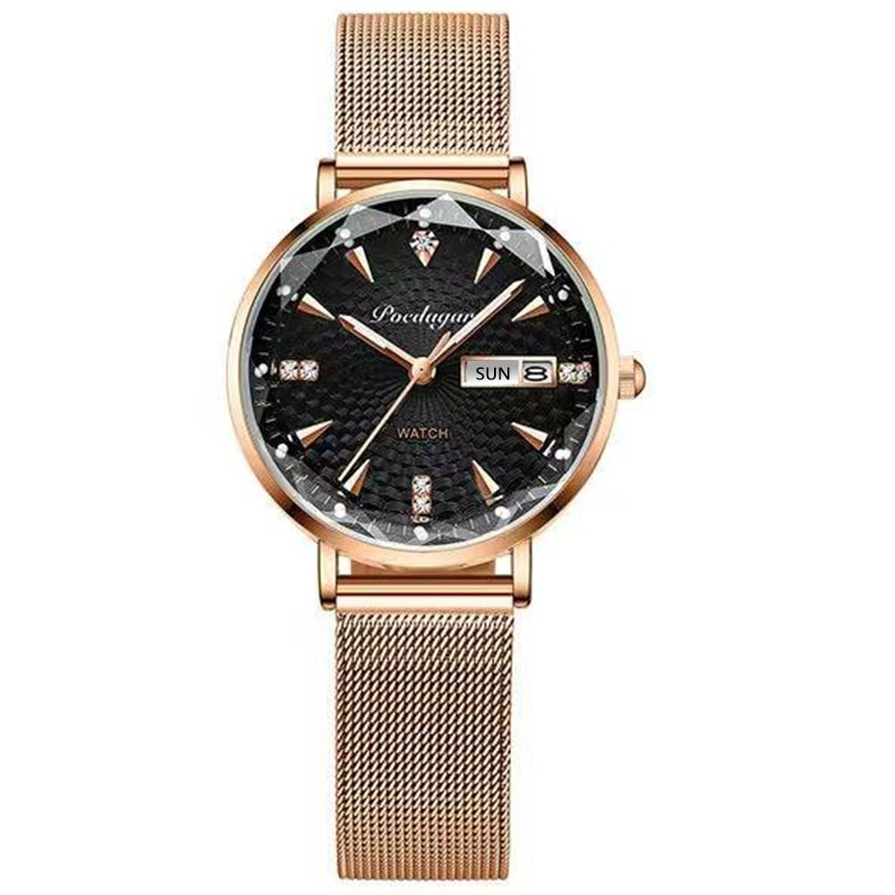 Swiss Brand POEDAGAR Women Watches Luxury Rose Gold Mesh Wristwatch ... Swiss Brand POEDAGAR Women Watches Luxury Rose Gold Mesh Wristwatch ...