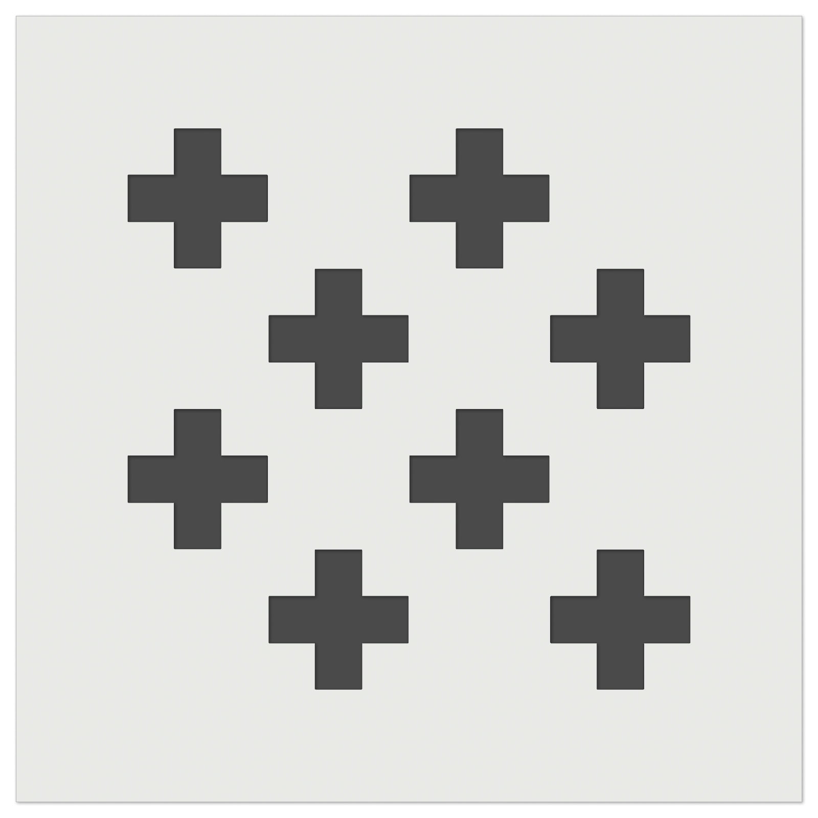 Swiss Cross Repeating Pattern DIY Cookie Wall Craft Stencil - 3.5 Inch ...