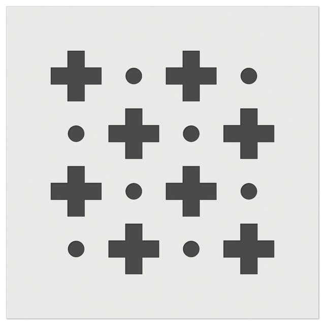 Swiss Cross with Dots Repeating Pattern DIY Cookie Wall Craft Stencil ...