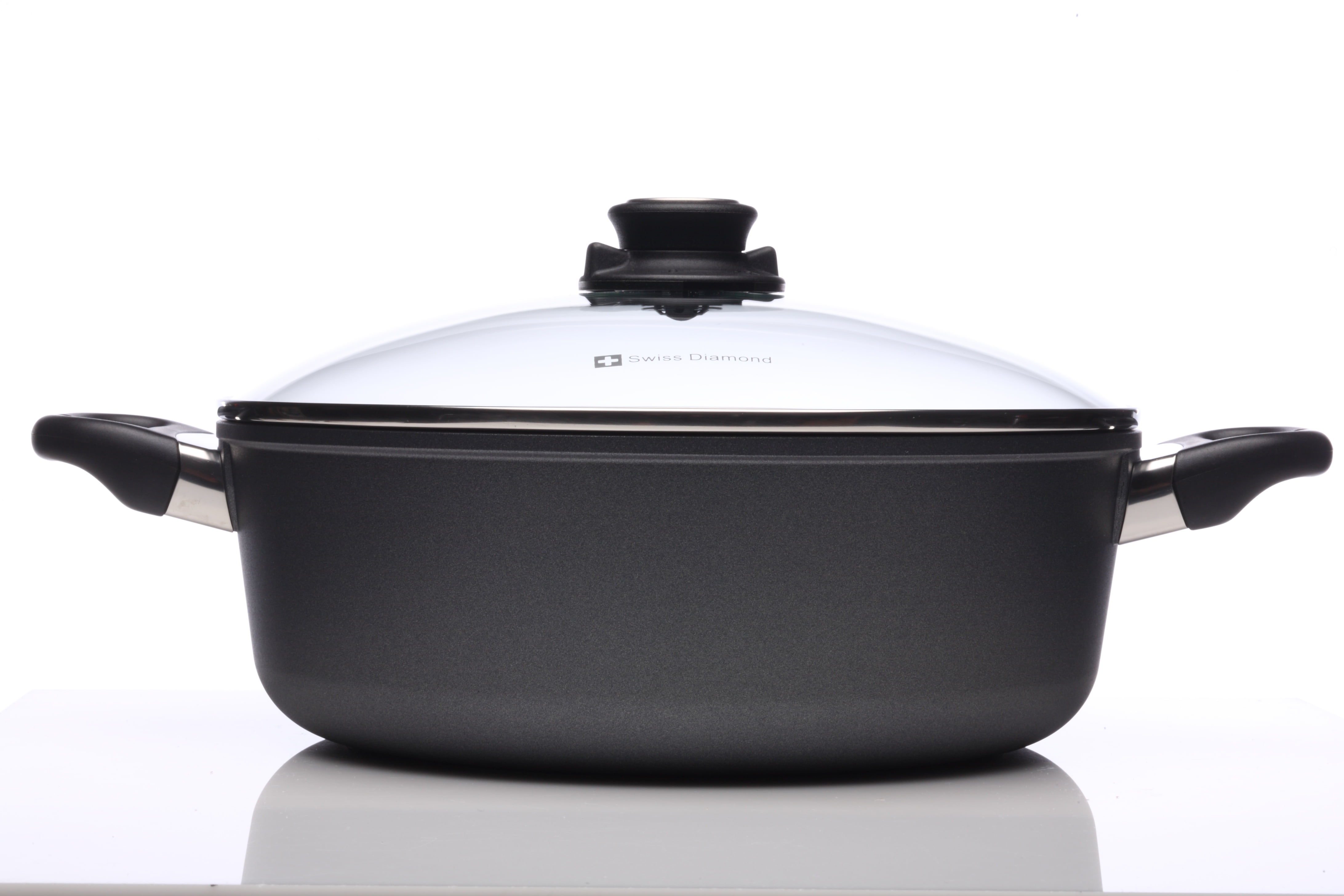 Swiss Diamond 5.3 qt (11") Aluminum Nonstick Braiser w/Lid | HD Classic ...