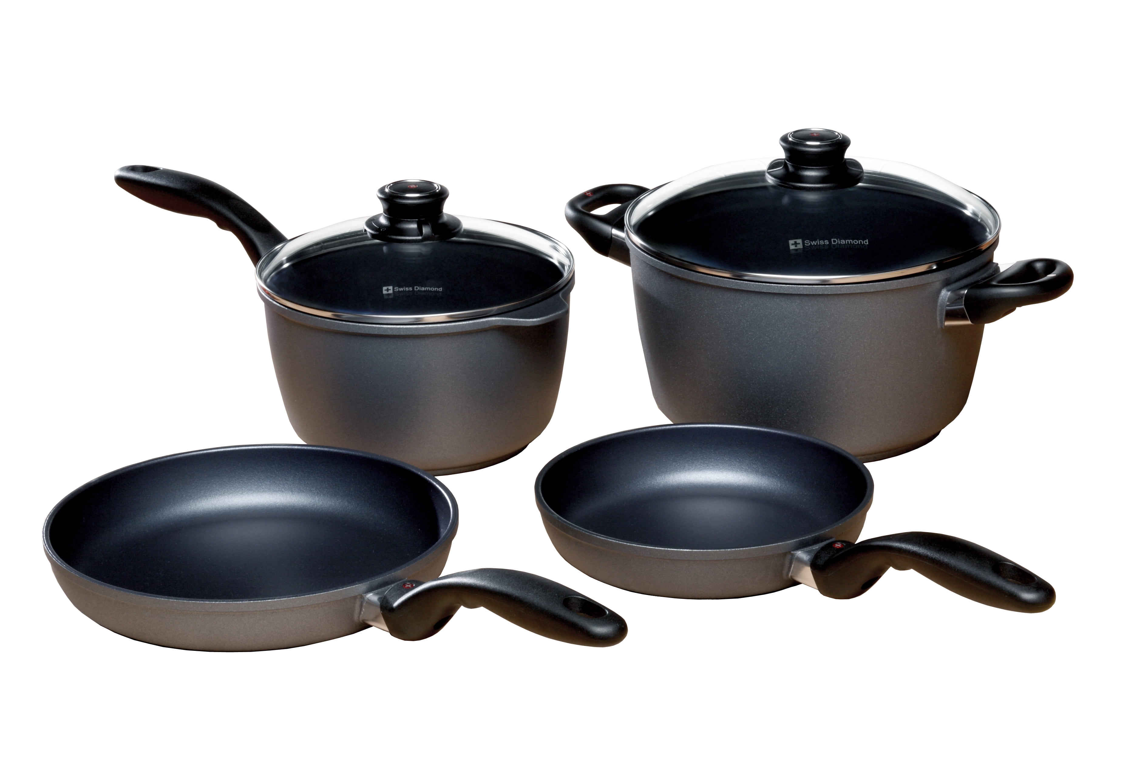 Swiss Diamond 6-Piece Aluminum Nonstick Induction Set | HD Classic ...