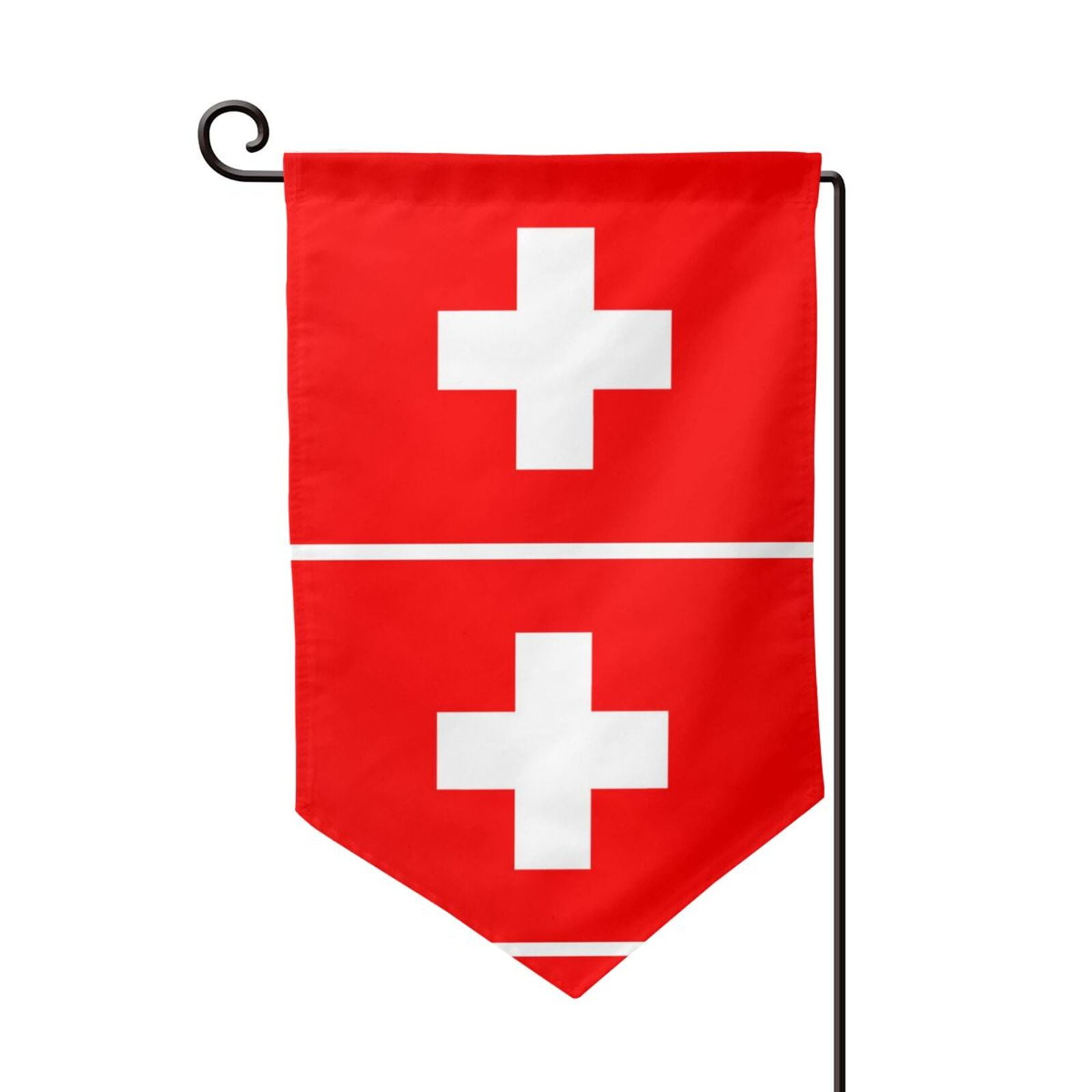 Swiss Flag Double Sided Garden Flag for Indoor Outdoor Decorations 12.5 ...