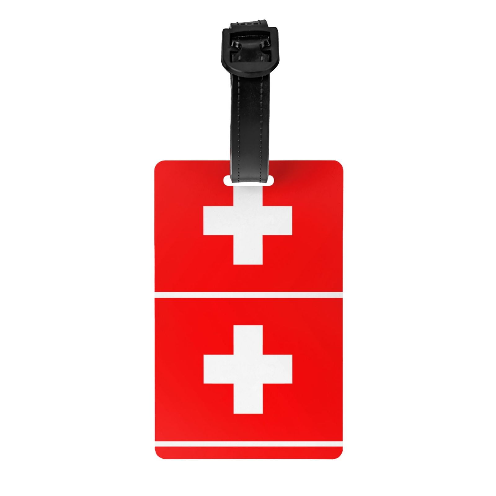 Swiss Flag Luggage Tag Name Id Card Suitcase Labels Identifiers Pvc ...